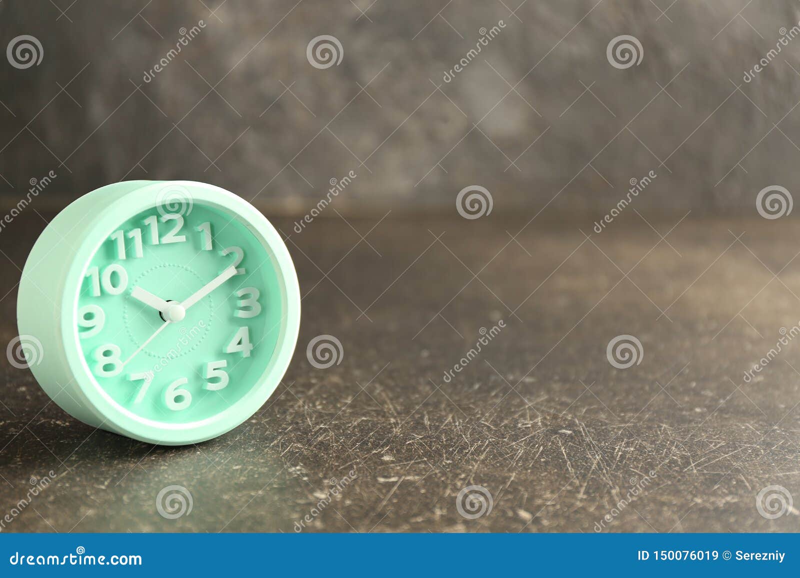 Alarm Clock on Grey Background. Time Management Concept Stock Image ...