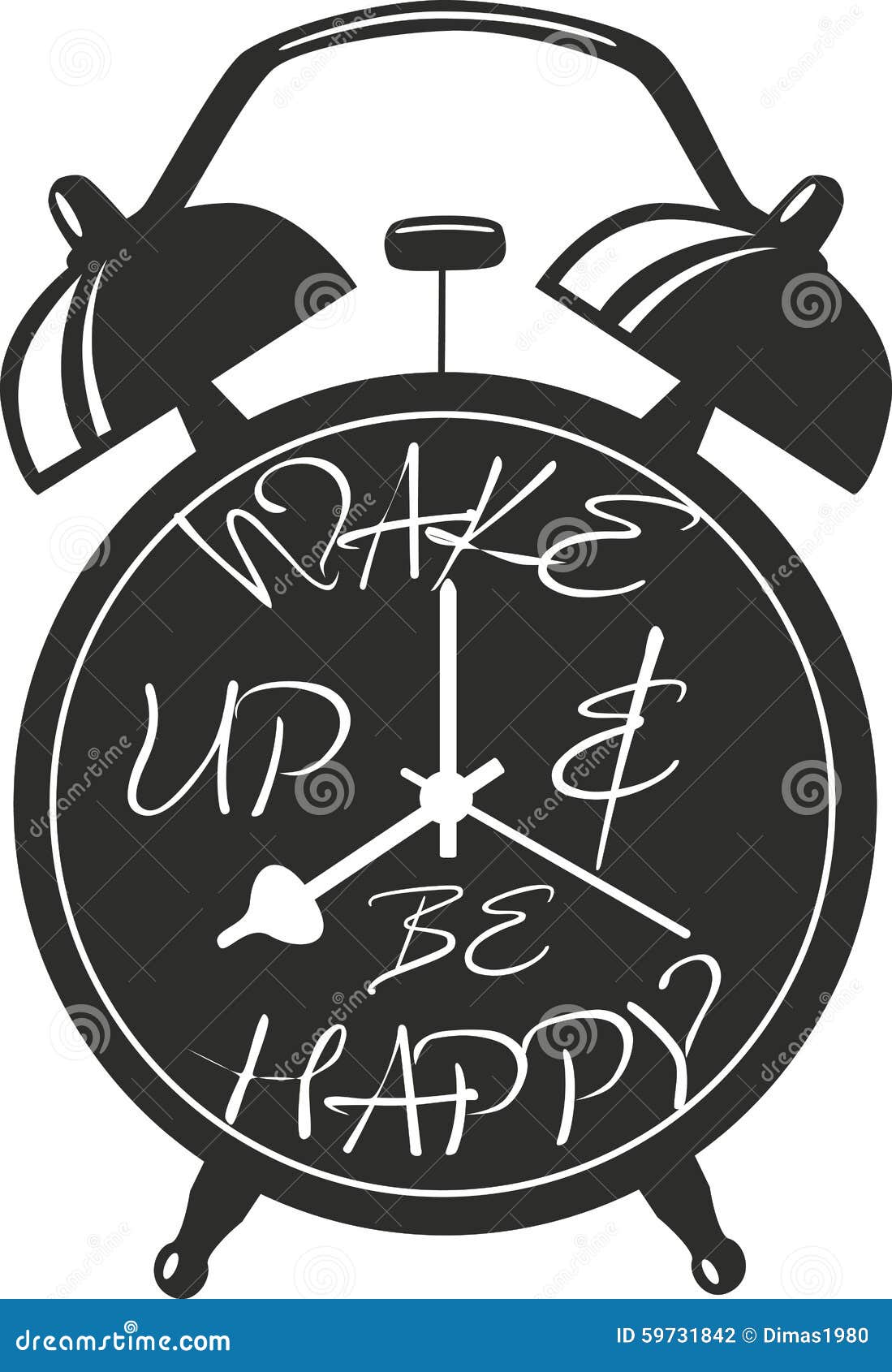 Alarm clock stock vector. Illustration of paper, poster - 59731842