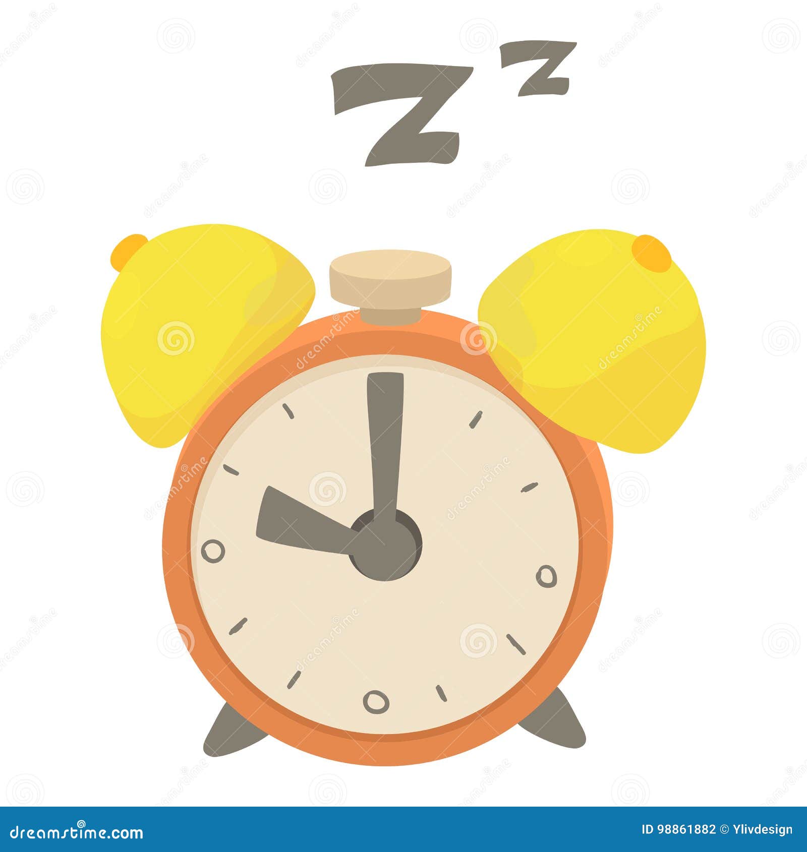 Alarm Clock Icon, Cartoon Style Stock Vector - Illustration of retro ...