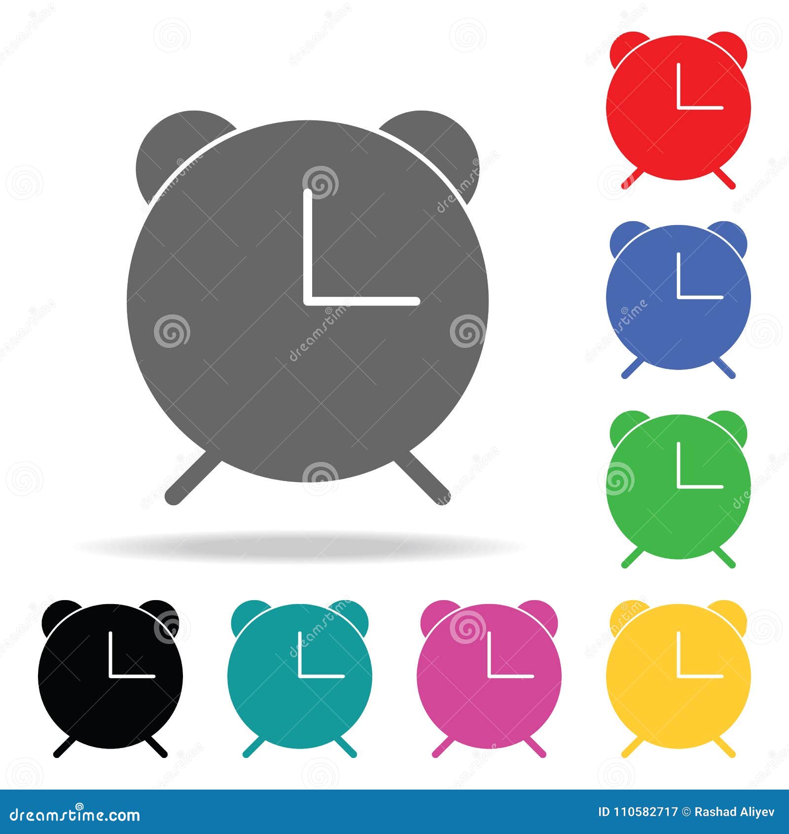 Alarm Clock Icon. Elements in Multi Colored Icons for Mobile Concept ...