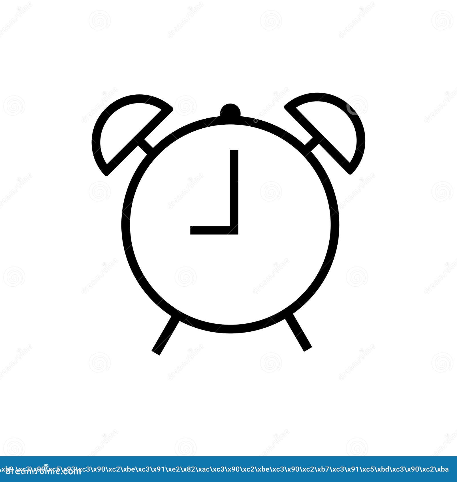 Alarm Clock Icon on Legs Vector Illustration Stock Vector ...