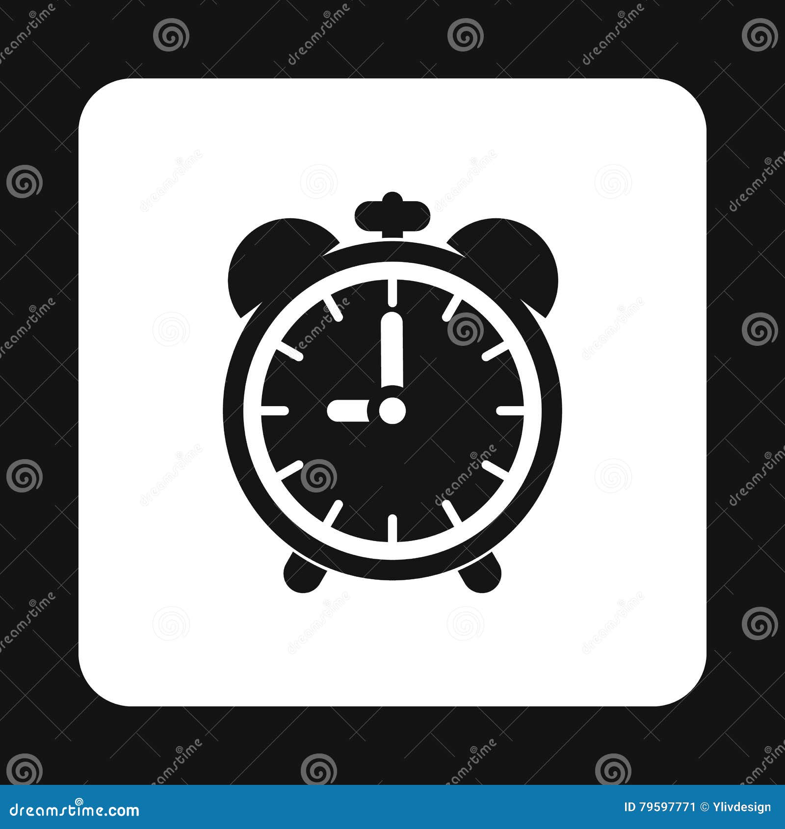 Alarm Clock Icon, Simple Style Stock Vector - Illustration of moment ...