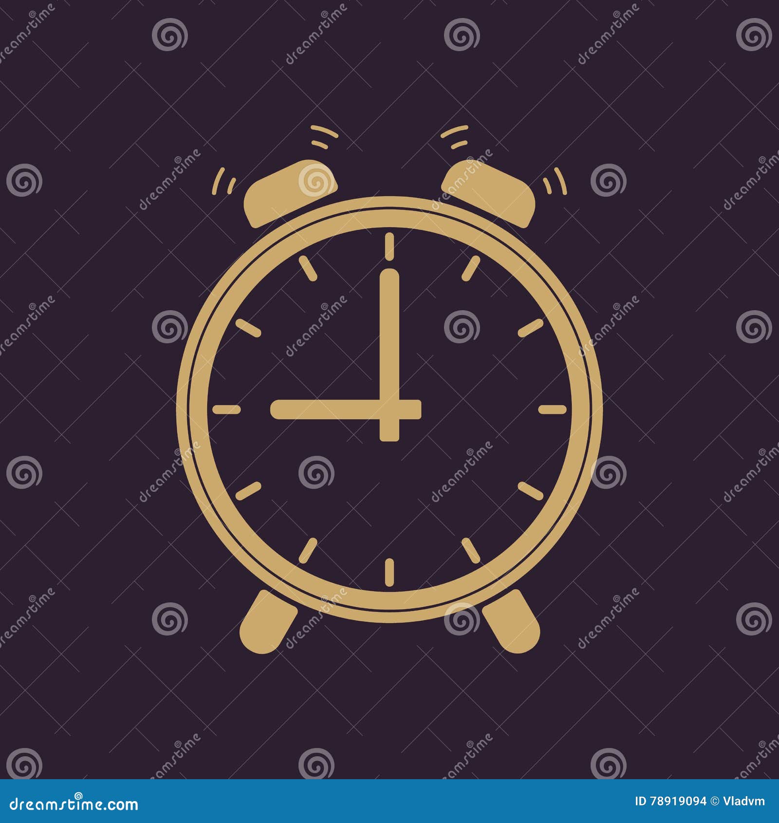 The Alarm clock icon stock vector. Illustration of clock - 78919094