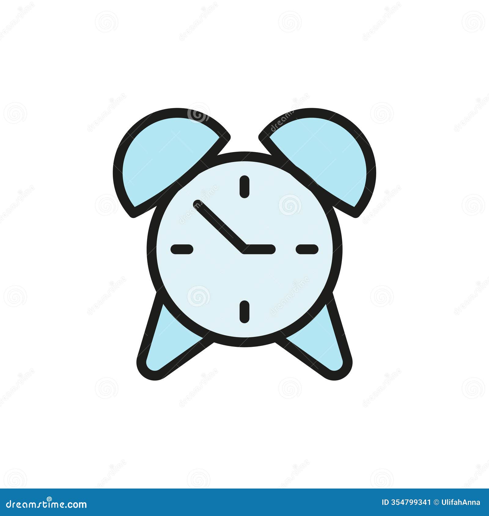 Alarm Clock Icon Vector Basic Design Simple and Modern Stock ...