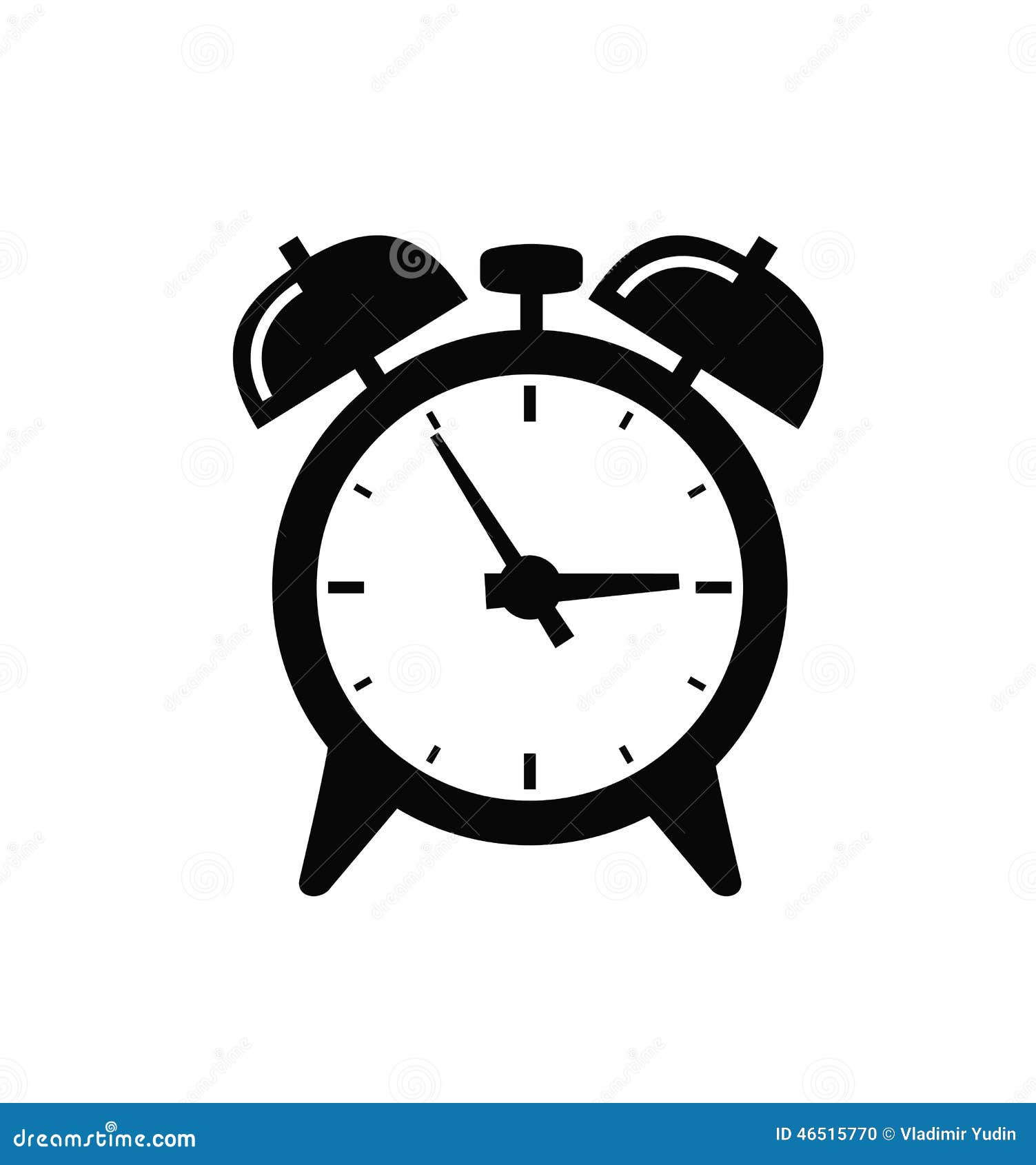 Alarm clock icon stock vector. Illustration of business - 46515770