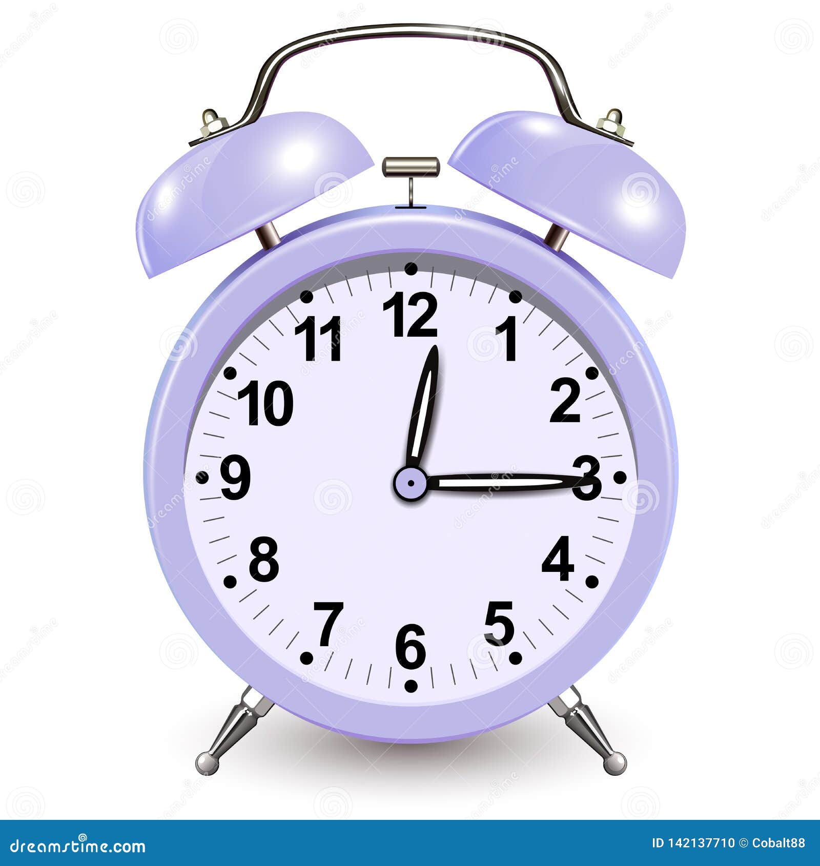 Alarm clock icon stock vector. Illustration of midnight - 142137710