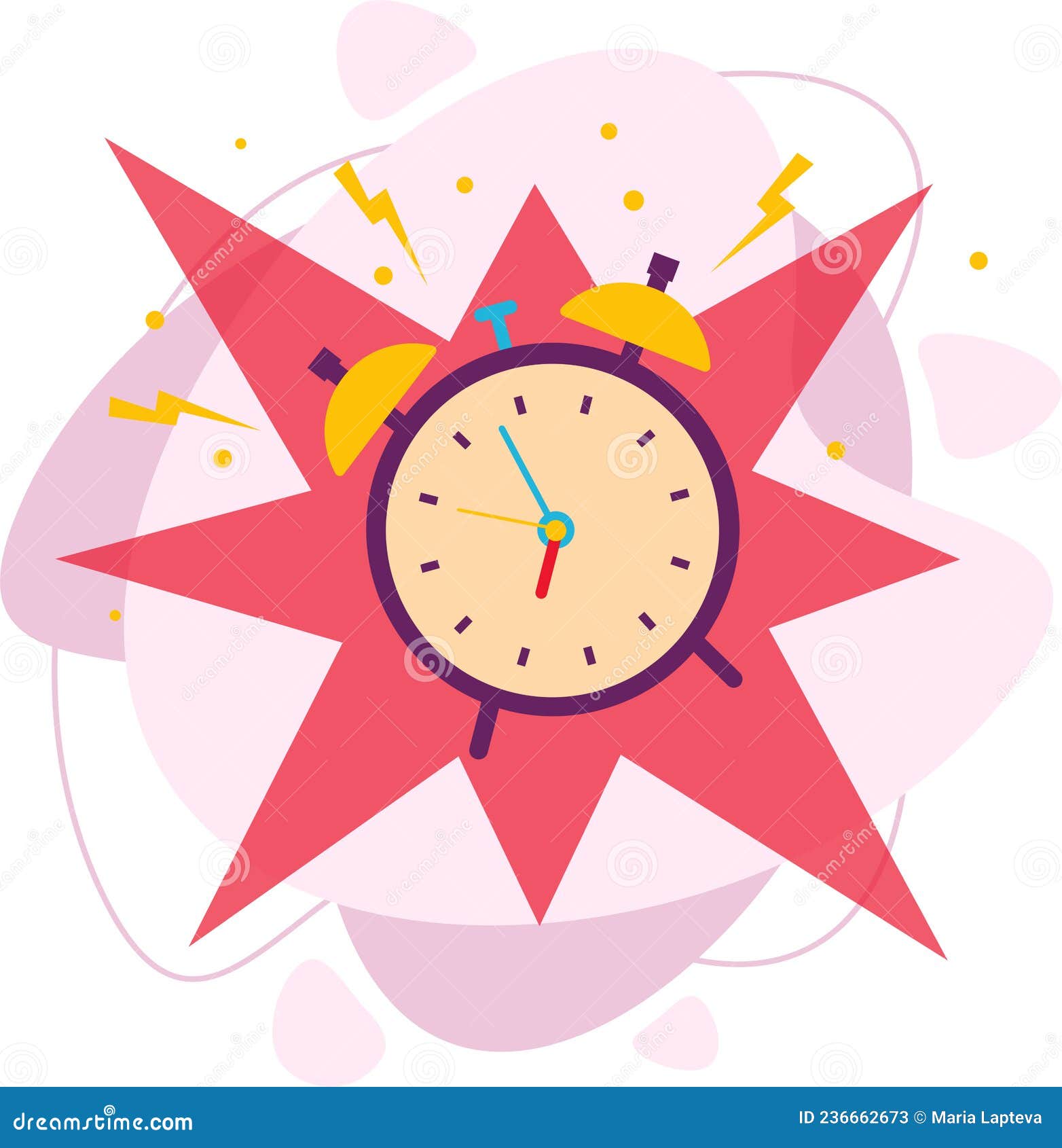 Clock Chiming Midnight On New Years Eve Bundle Of Scenes With Flat ...