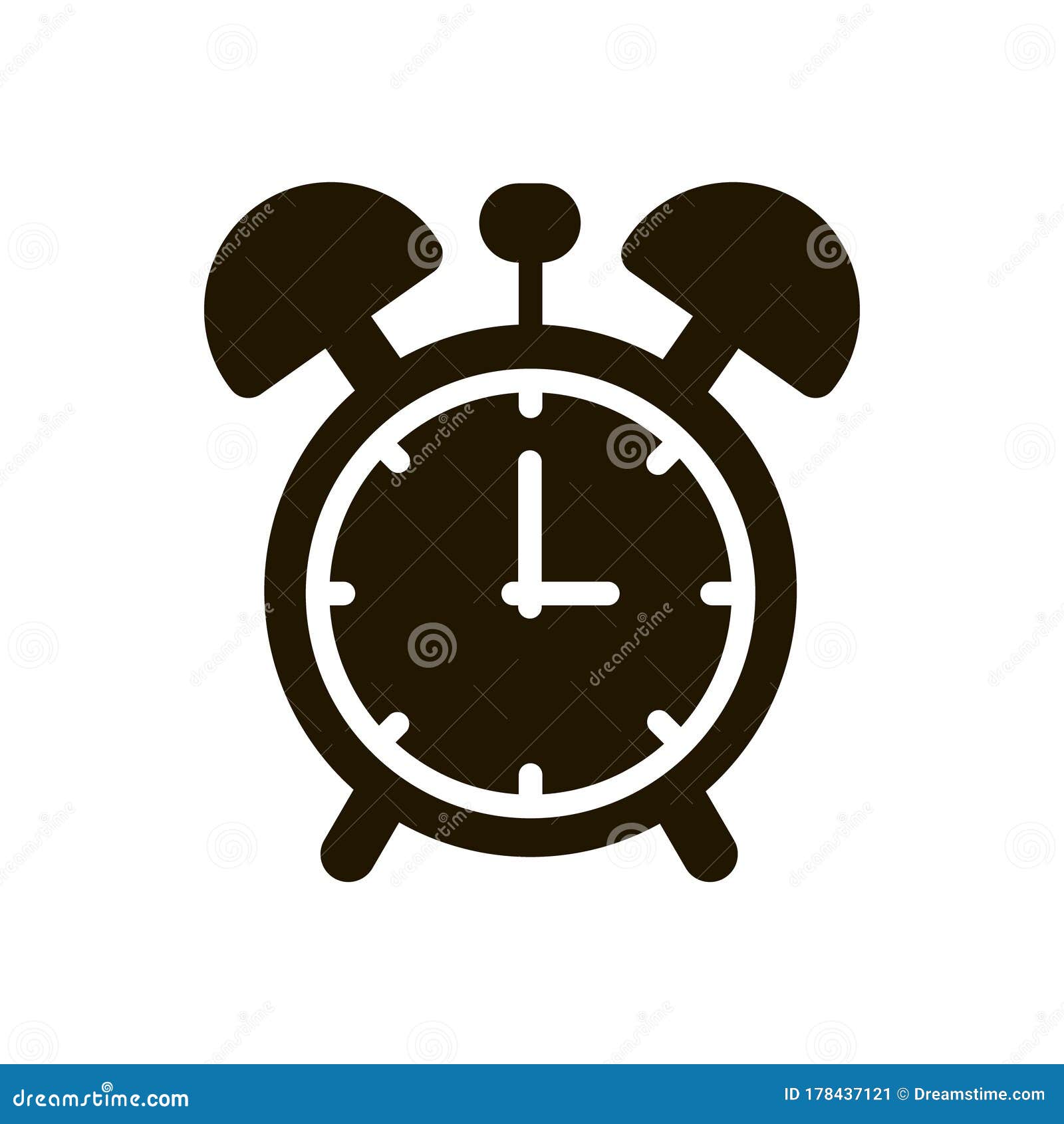 Alarm Clock Icon on White Background. Vector Illustration EPS 10. Stock ...