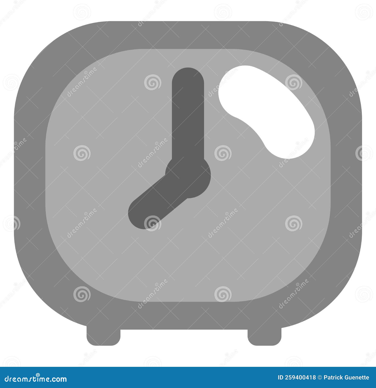 Alarm clock, icon stock vector. Illustration of countdown - 259400418