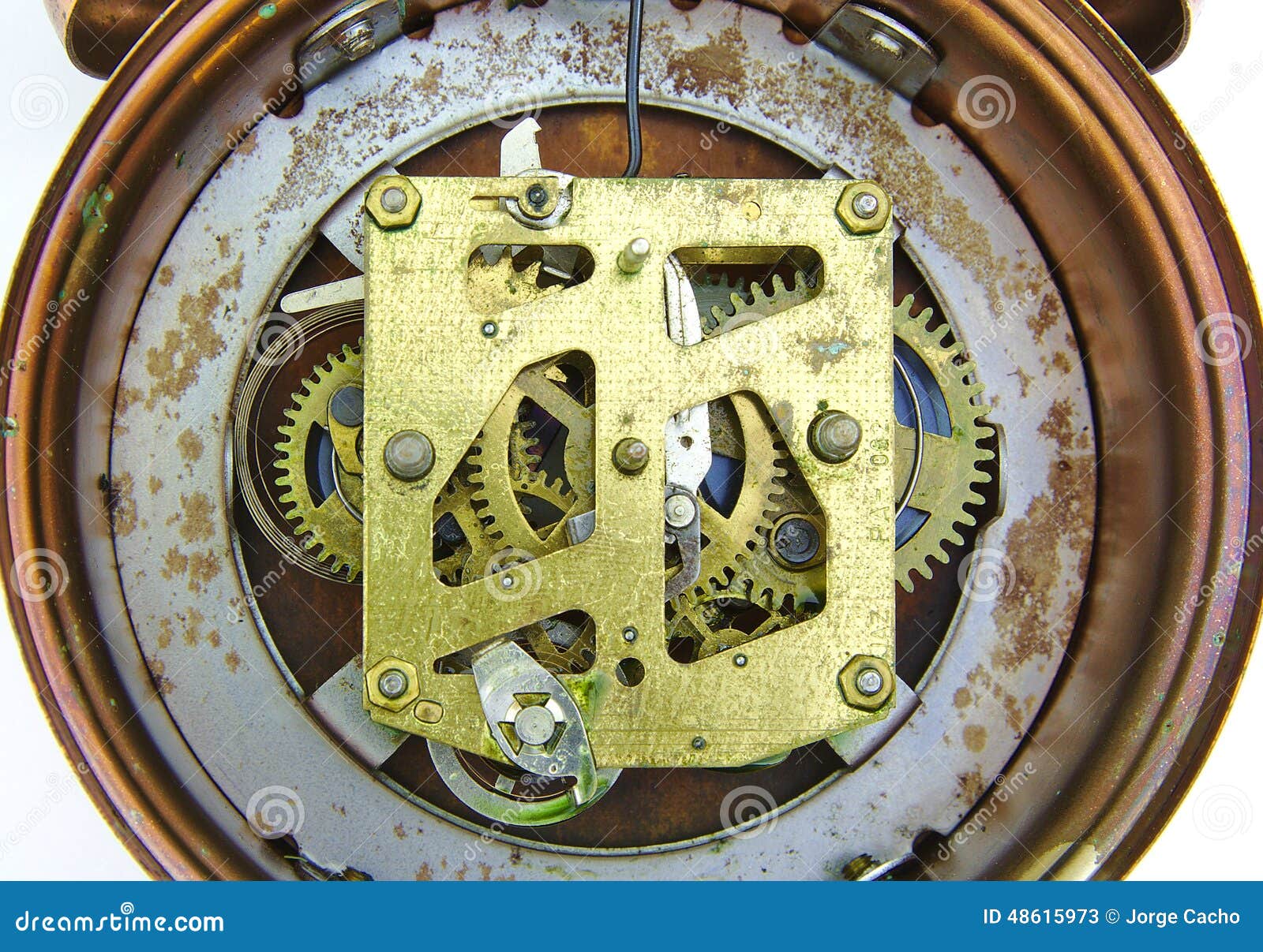 Alarm Clock Inside Mechanism Stock Image - Image of industrial, dirty ...