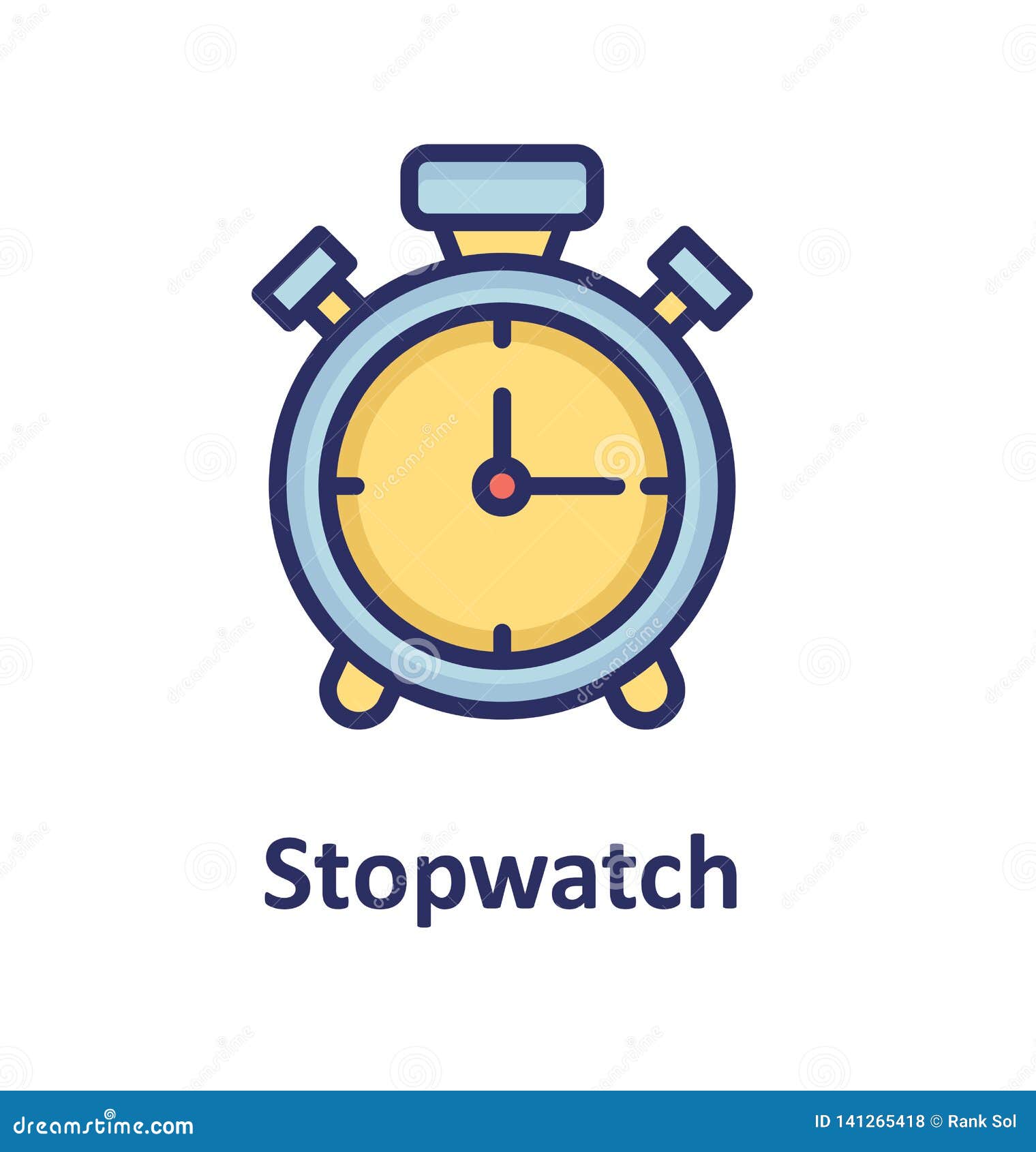 Alarm Clock Isolated Vector Icon Which Can Easily Modify or Edit Alarm ...