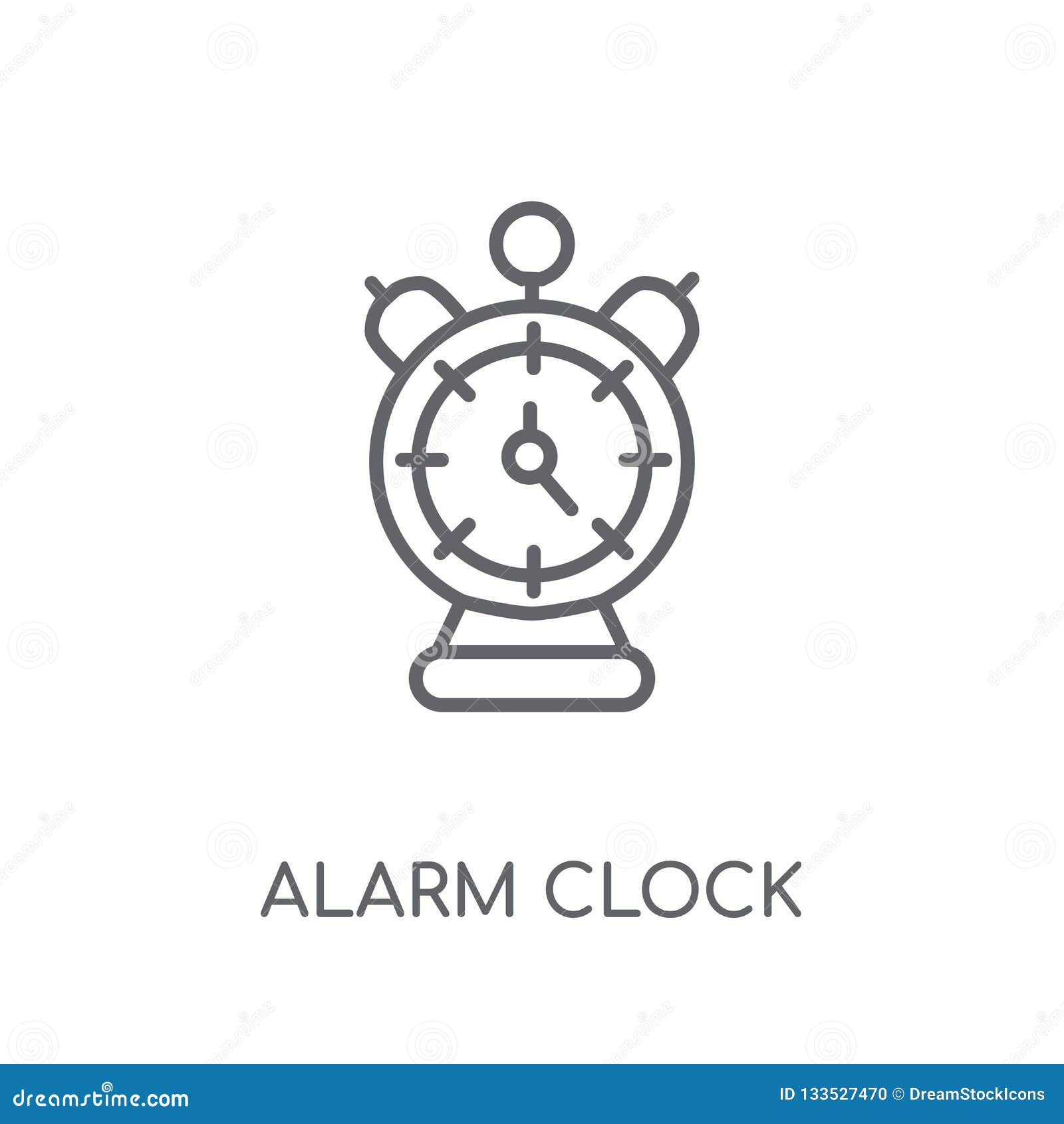 Alarm Clock Linear Icon. Modern Outline Alarm Clock Logo Concept Stock ... Alarm Clock Linear Icon. Modern Outline Alarm Clock Logo Concept Stock ...