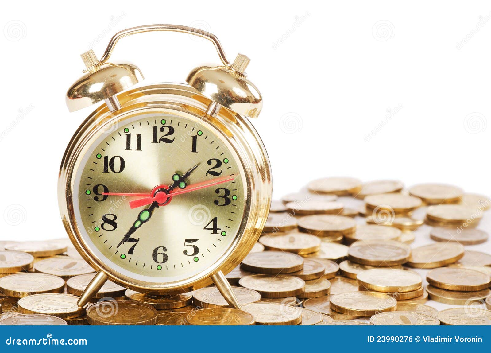 Alarm Clock And Money Royalty Free Stock Image - Image: 23990276