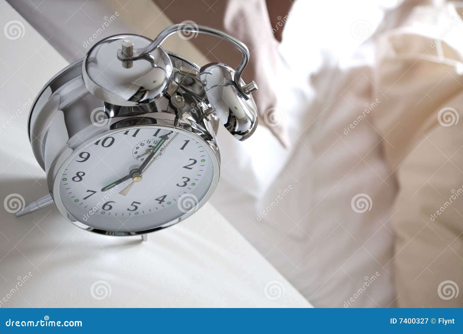 Alarm clock in the morning stock image. Image of morning - 7400327