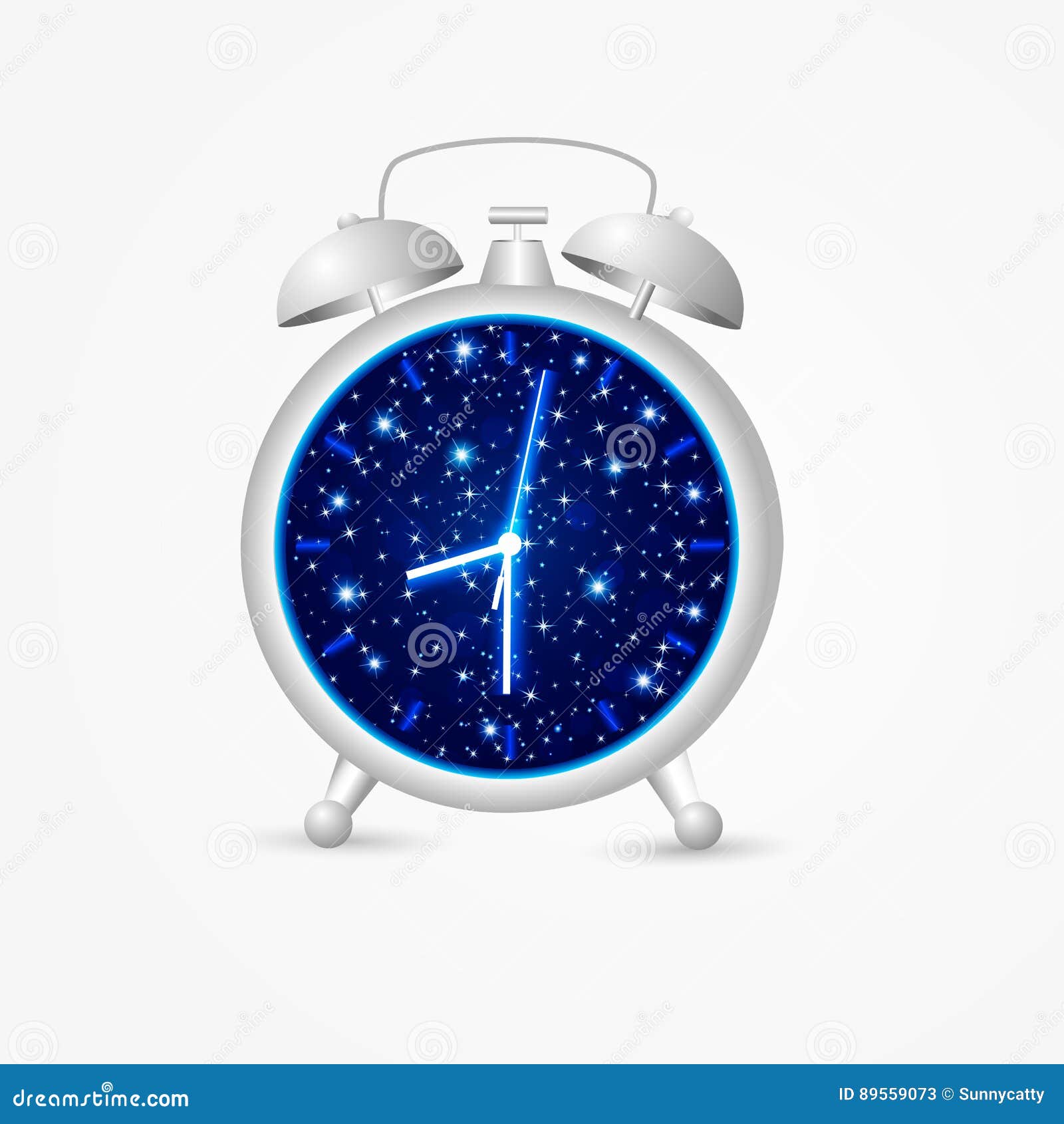 Alarm Clock with Night Sky and Stars Showing Earth Hour Time Stock ...
