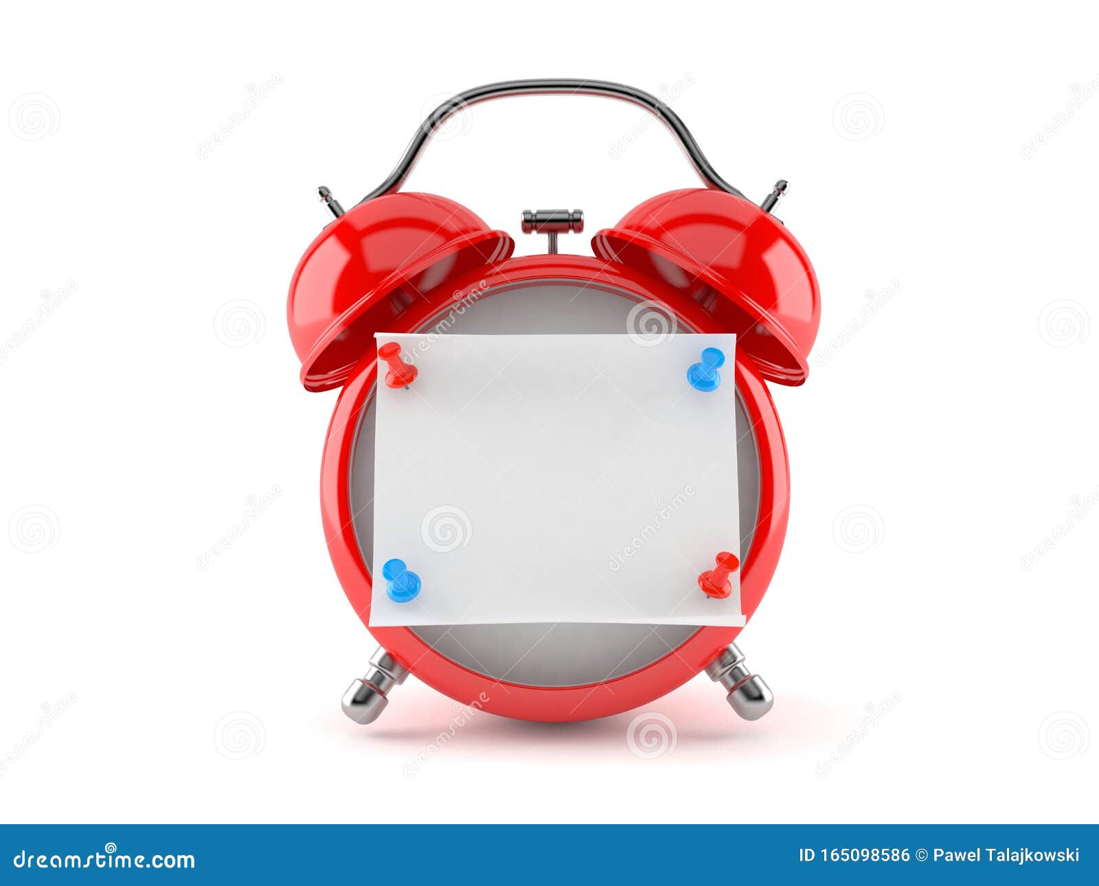 Alarm clock with note stock illustration. Illustration of message ...