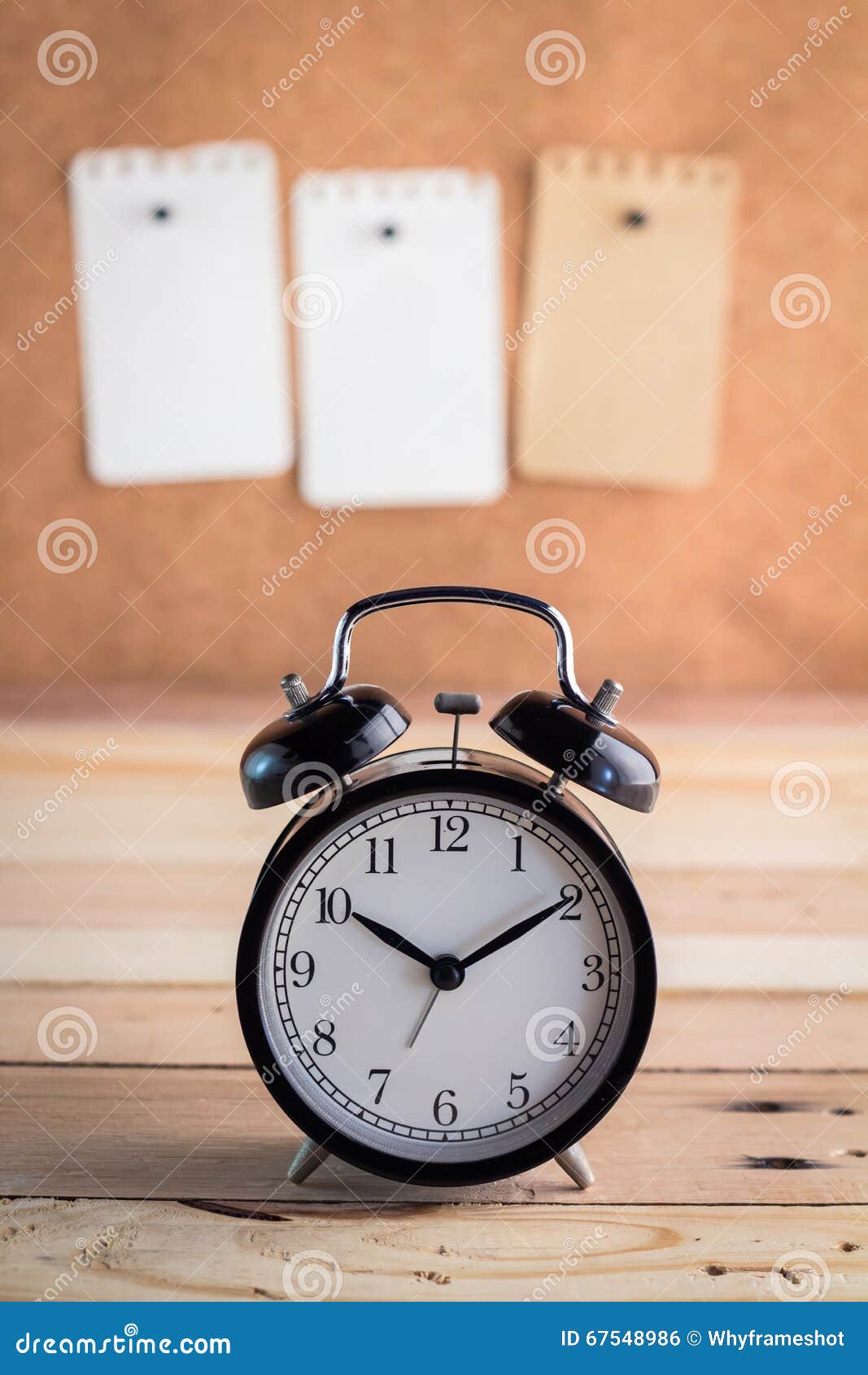 Alarm Clock with Note Paper Background Stock Photo - Image of post ...