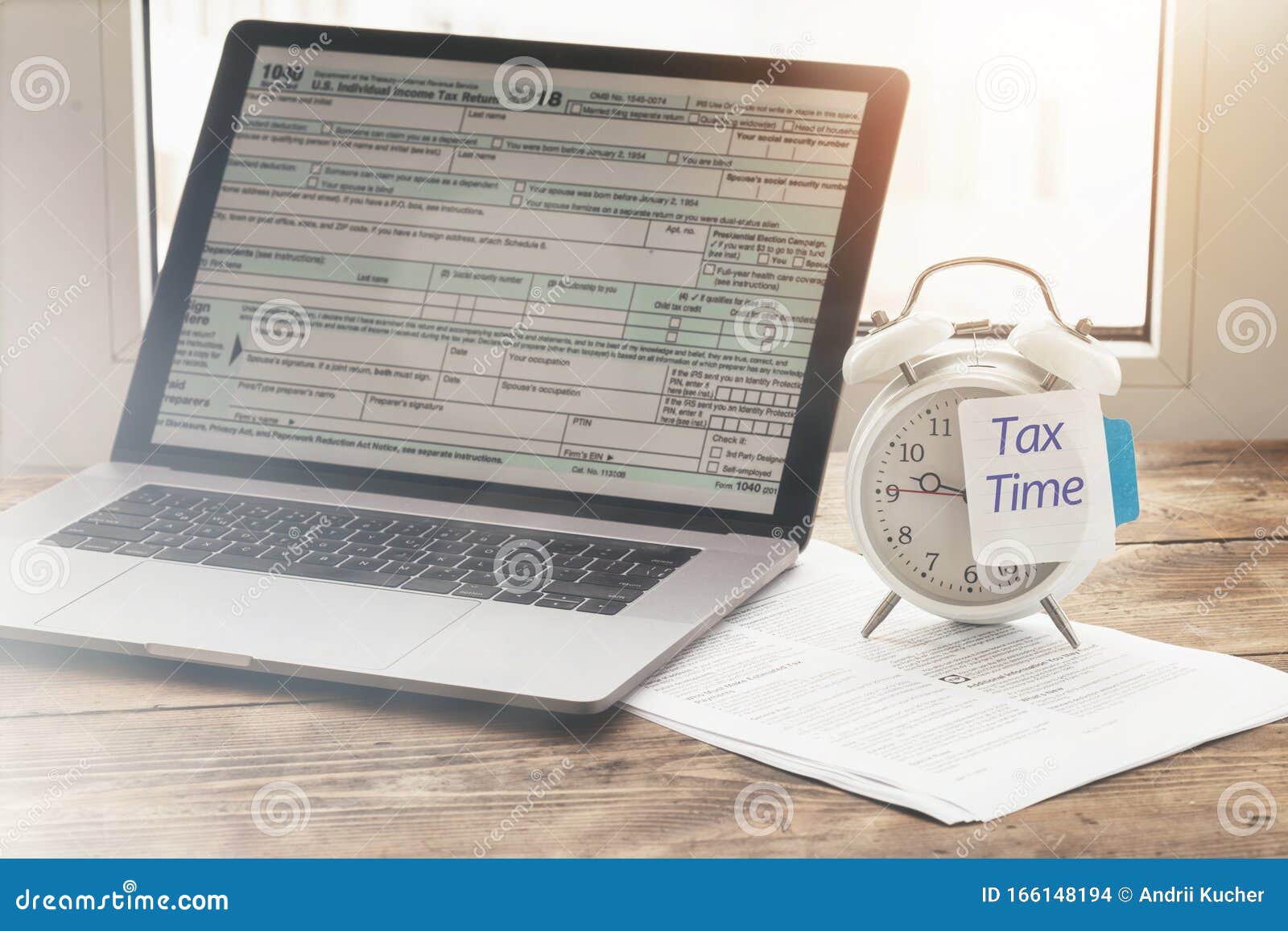 Alarm Clock with Note Tax Time. Reminder Need To File Tax Returns, Tax ...