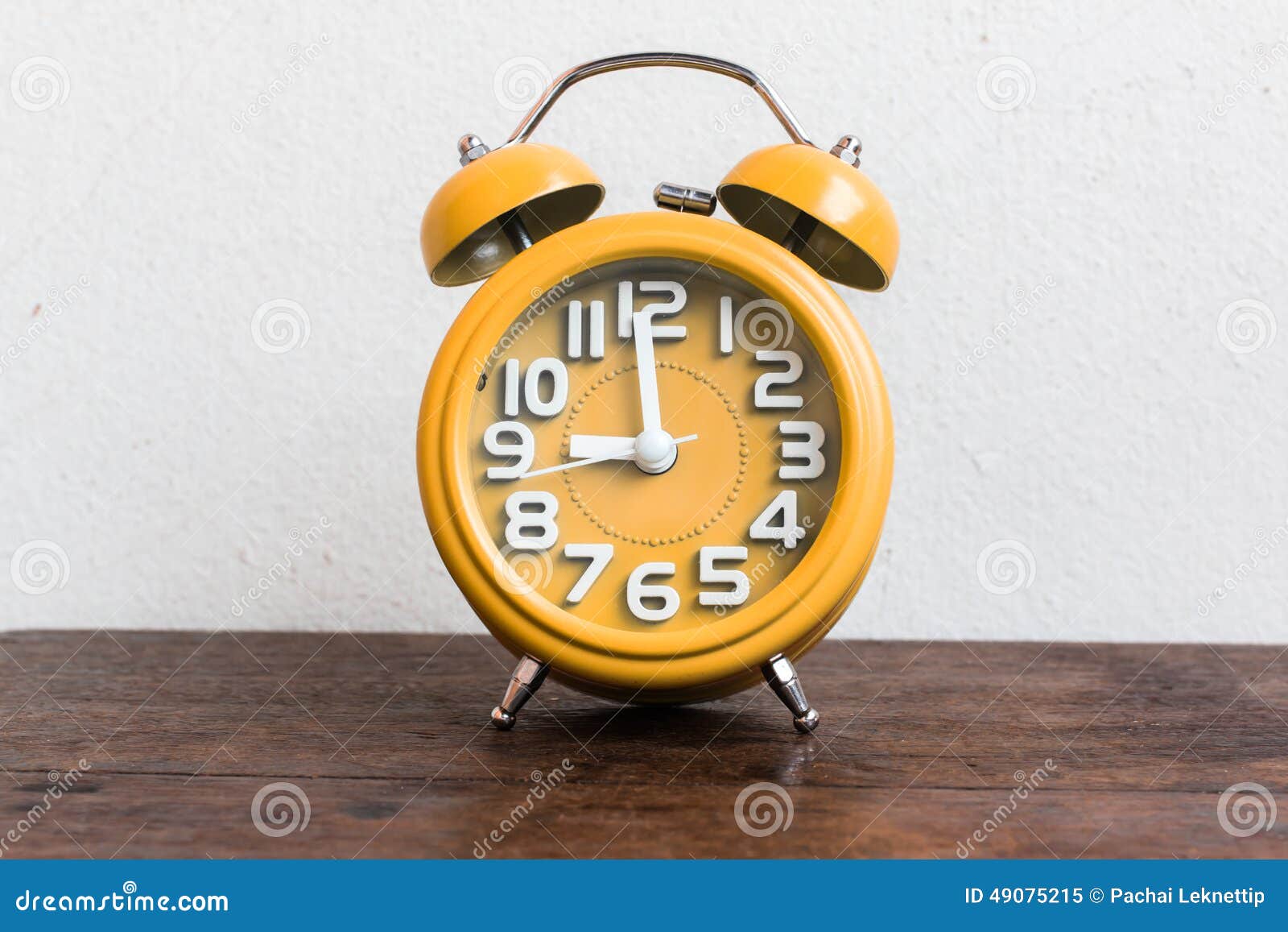Alarm Clock at 9 O clock stock image. Image of business - 49075215