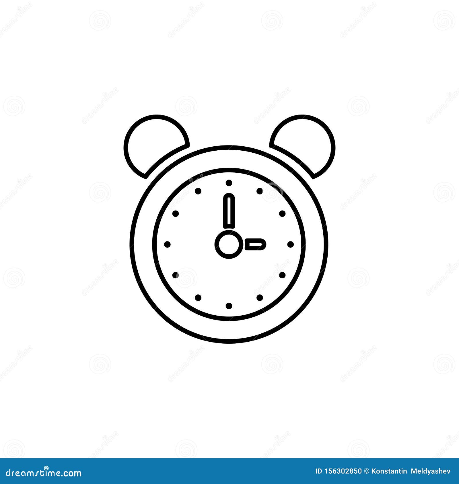 Alarm Clock Outline Icon. Simple Vector for UI and UX, Website or ...