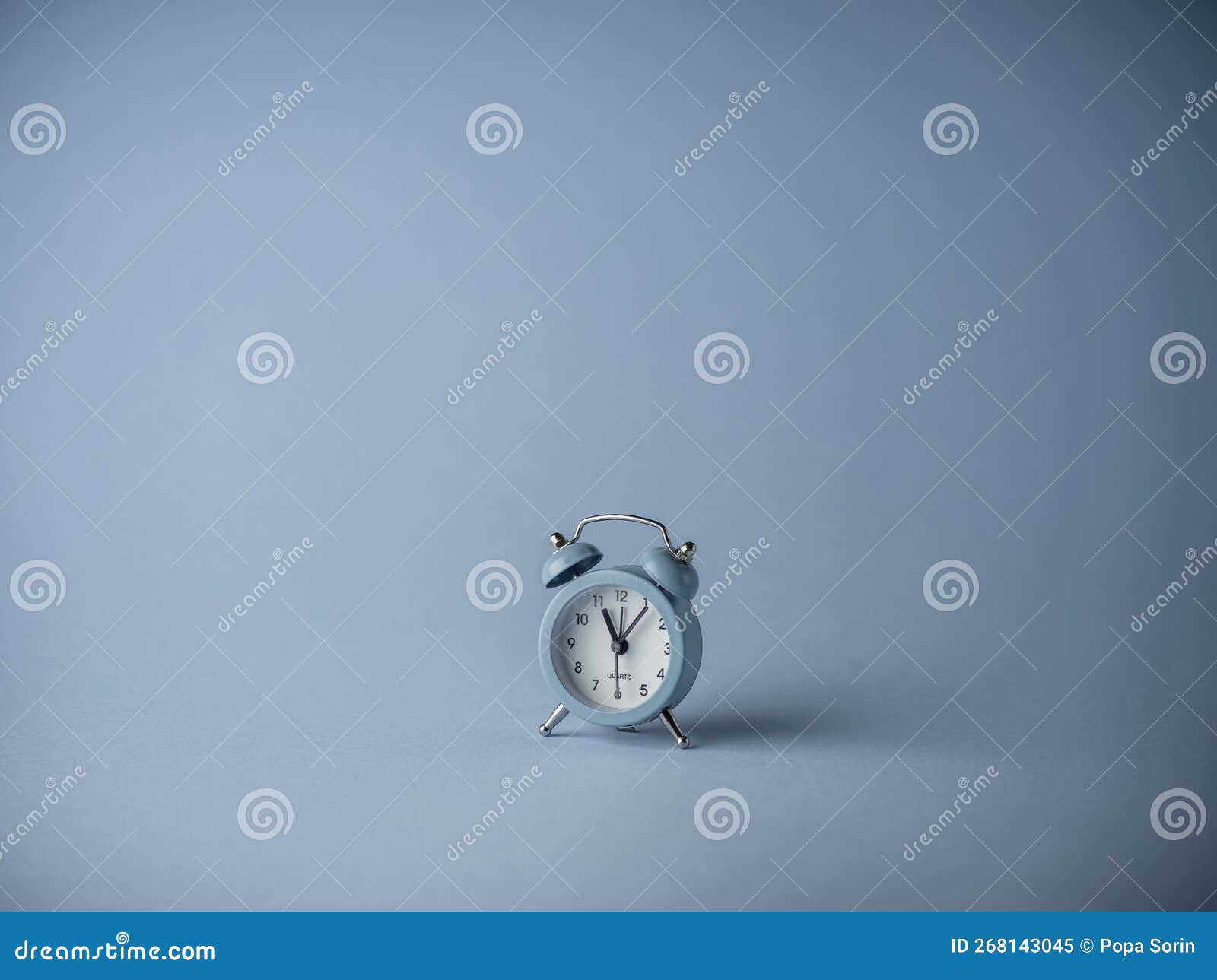 Alarm Clock Over a Solid Colour Background Stock Image - Image of ...
