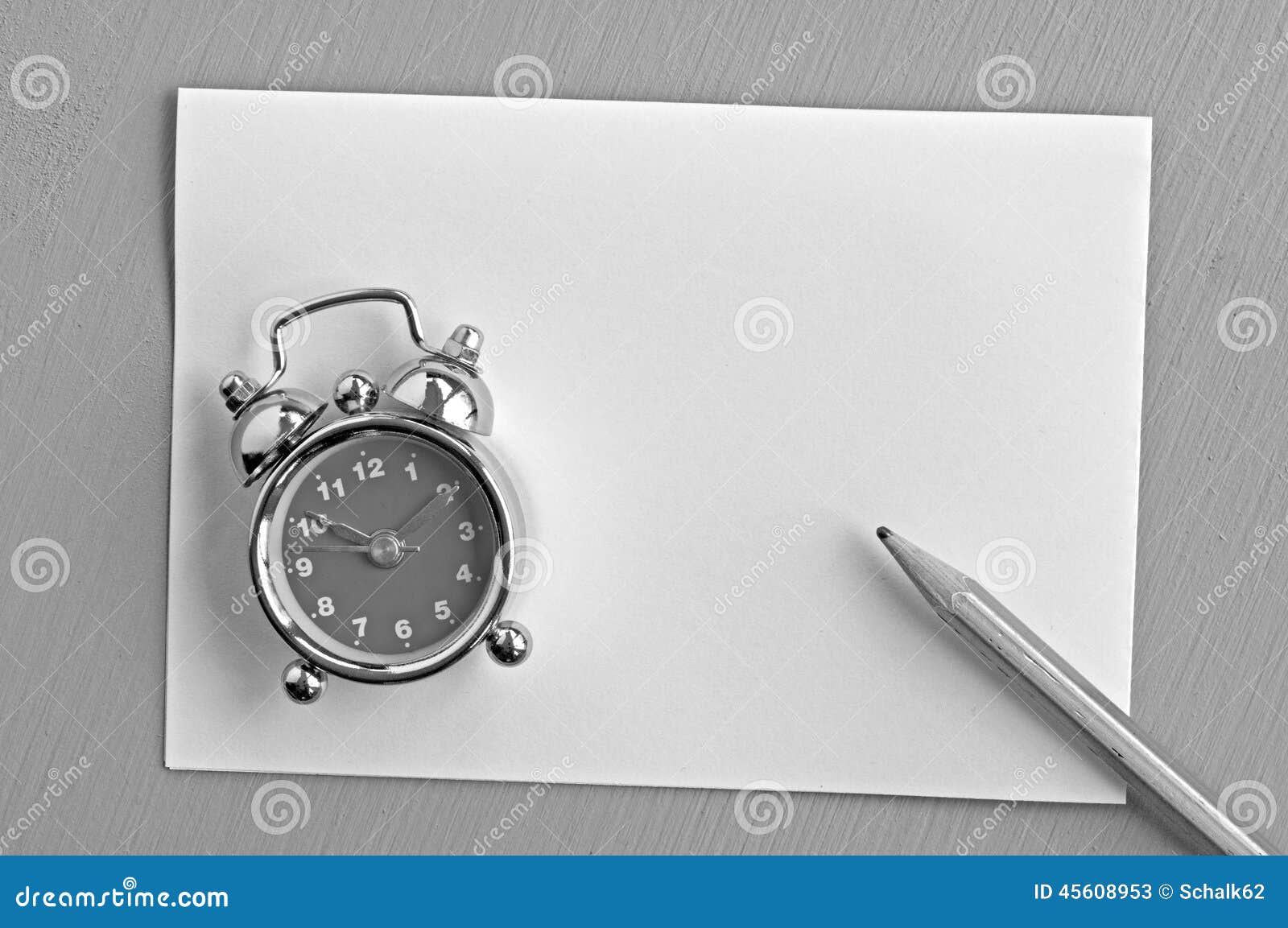 Alarm clock on paper stock image. Image of momentum, clock - 45608953
