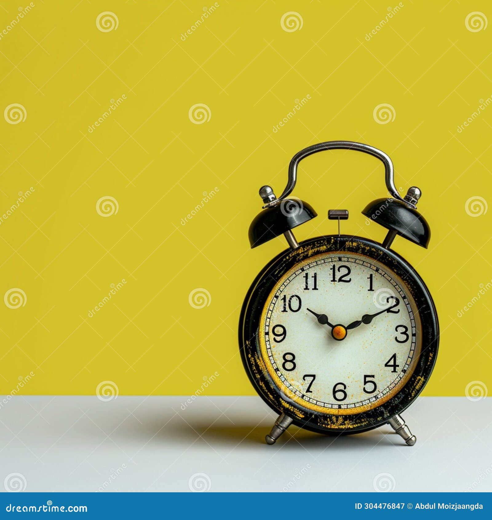 Alarm Clock at 9 am/PM, Customizable Space for Text Ideas Stock ...