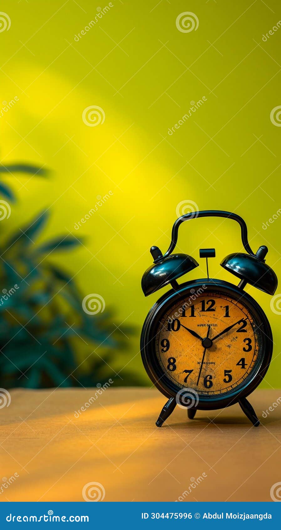 Alarm Clock at 9 am/PM, Customizable Space for Text Ideas Stock ...
