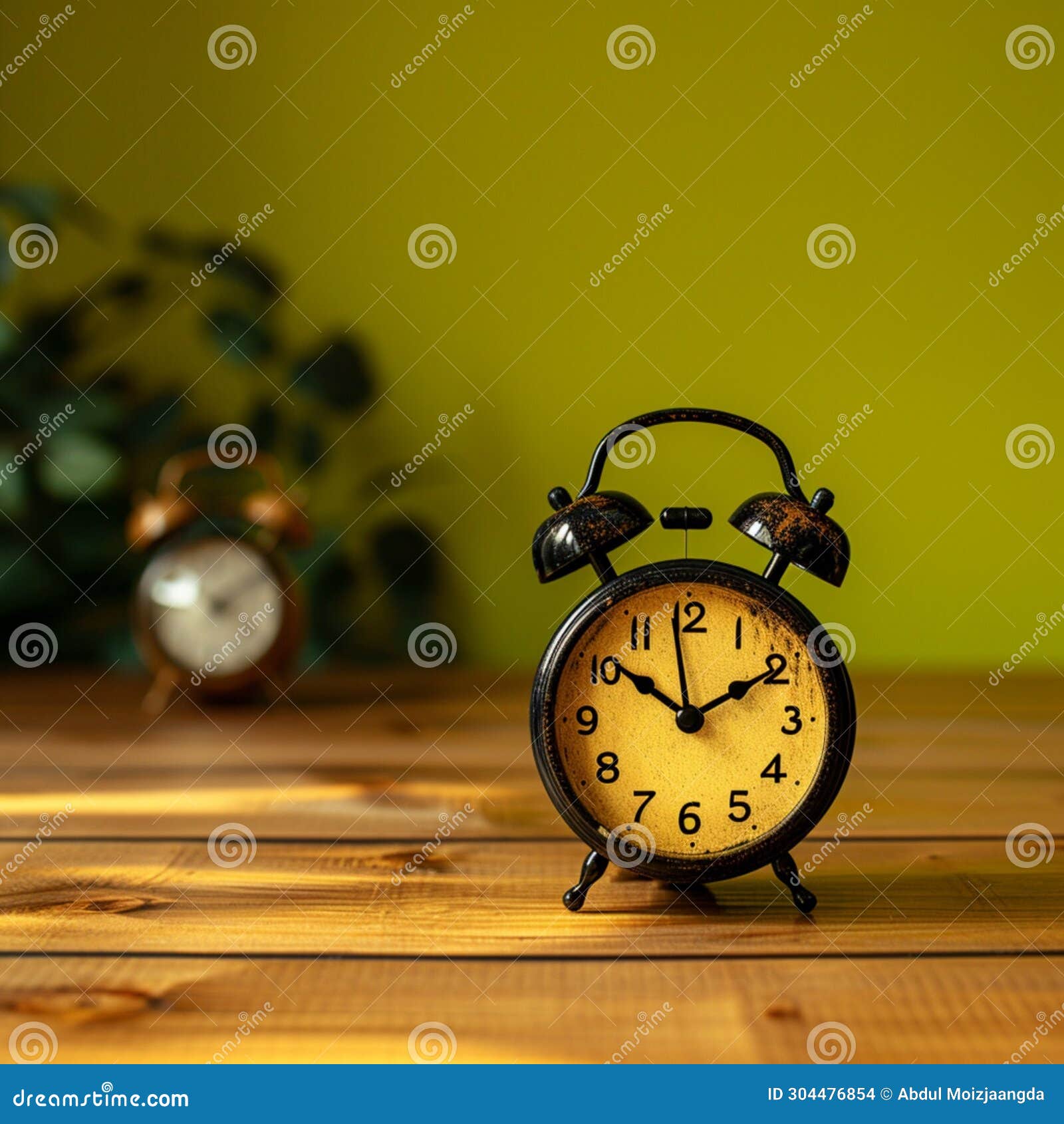 Alarm Clock at 9 am/PM, Customizable Space for Text Ideas Stock ...