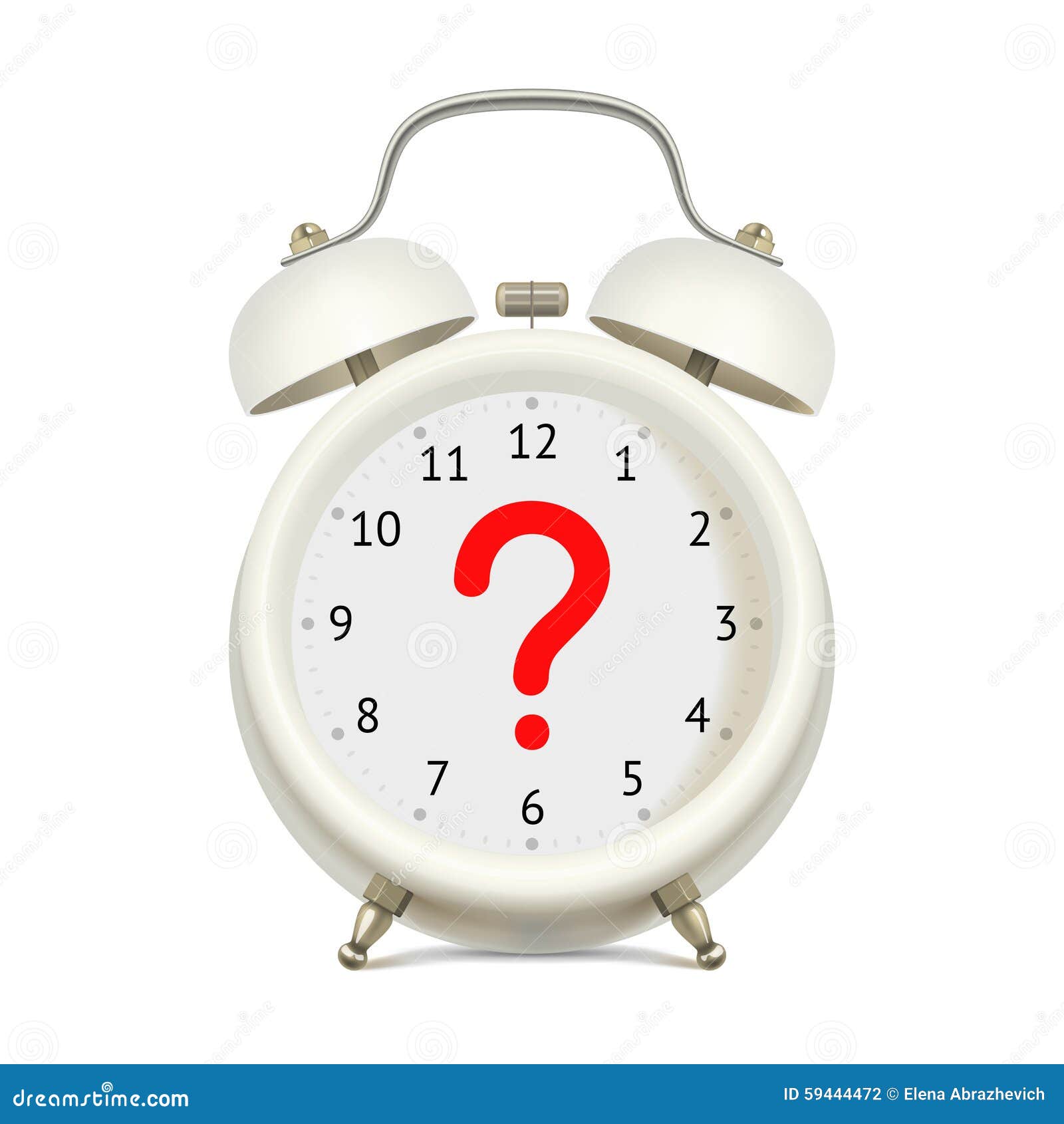 Alarm Clock with Question Mark Stock Vector - Illustration of vector ...