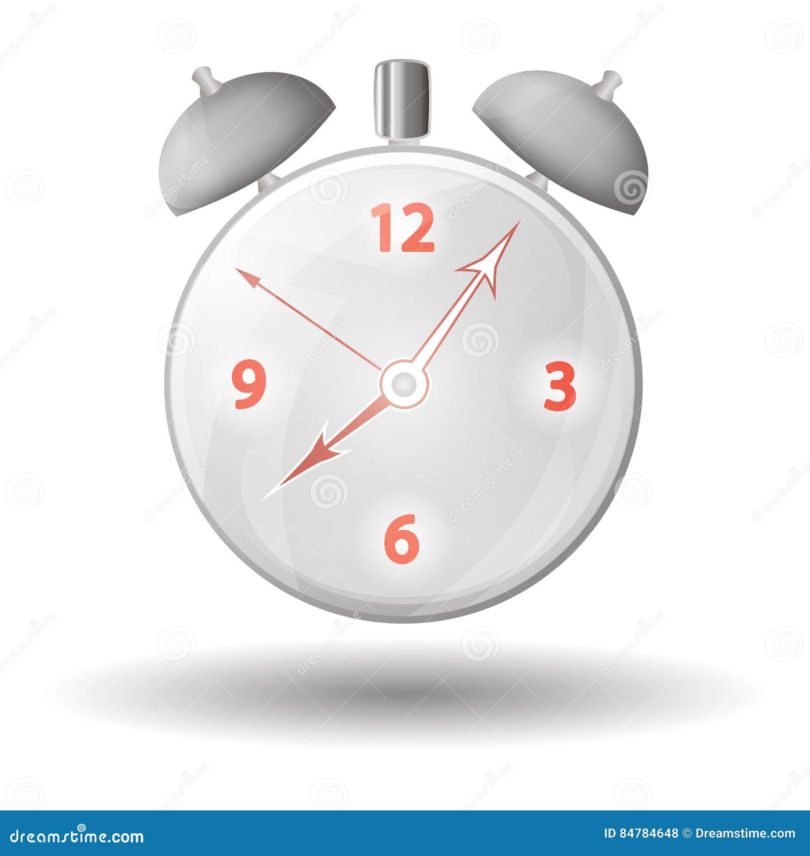 Alarm Clock with Red Arrows Stock Vector - Illustration of hurry ...