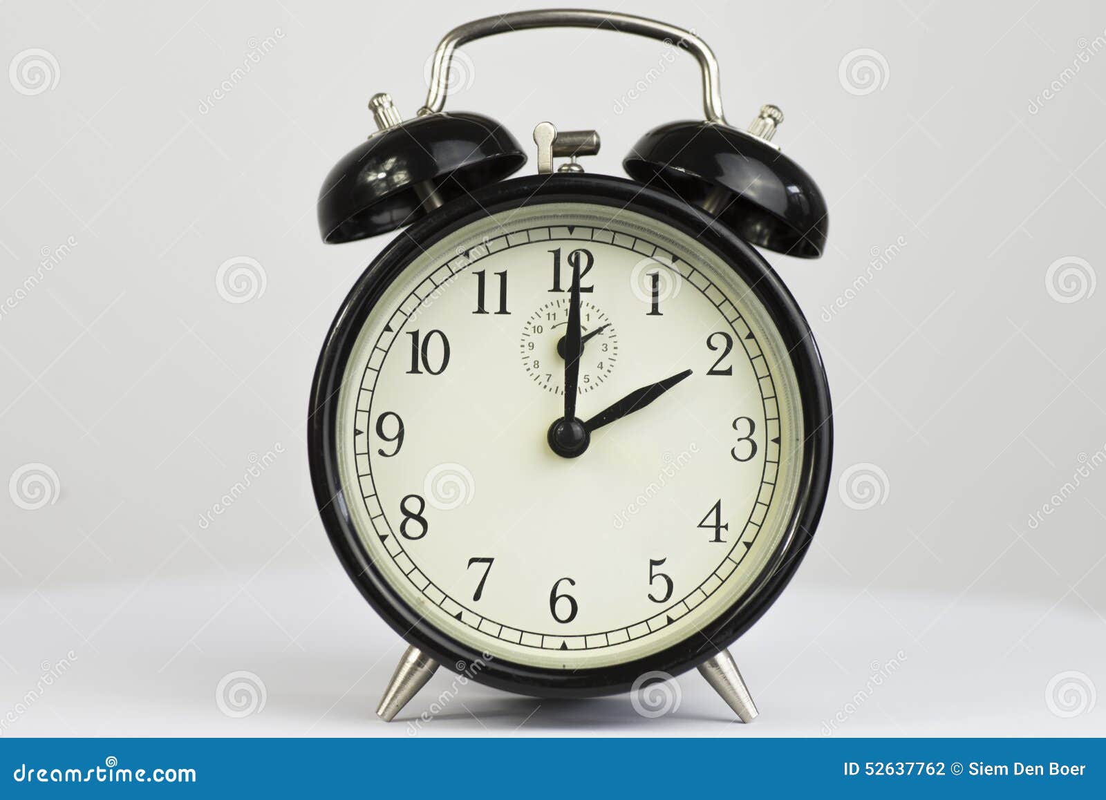 Alarm Clock Retro Two Clock Stock Photo - Image of vintage, silver ...