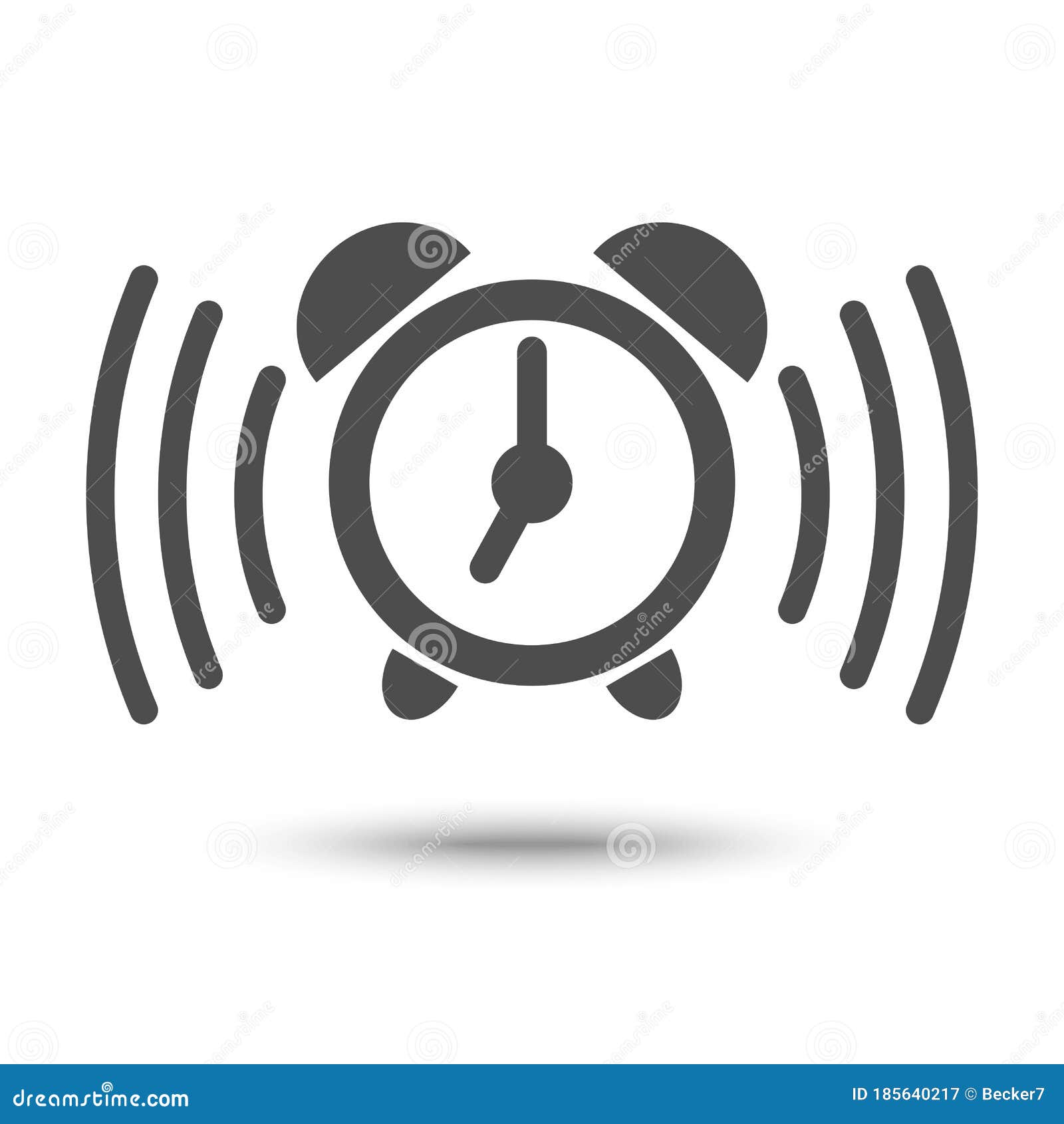Alarm Clock Ringing Icon Isolated Stock Vector - Illustration of retro ...