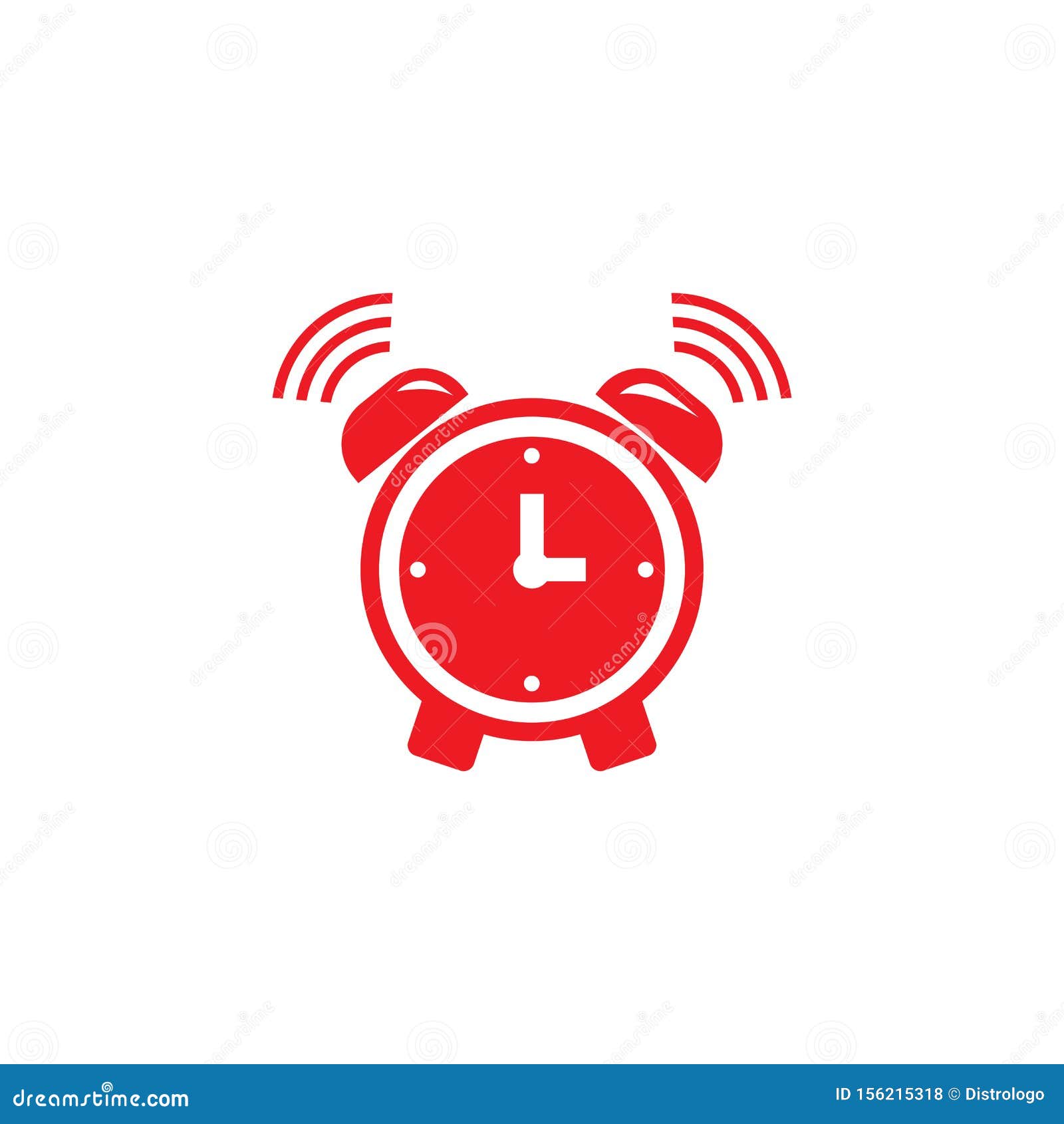 Alarm Clock Ringing Icon Modern Design. Alarm Clock Wake-up Time ...