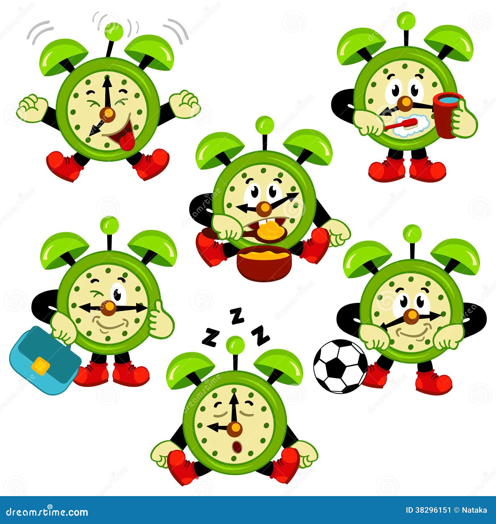 Alarm clock routine stock vector. Illustration of object - 38296151