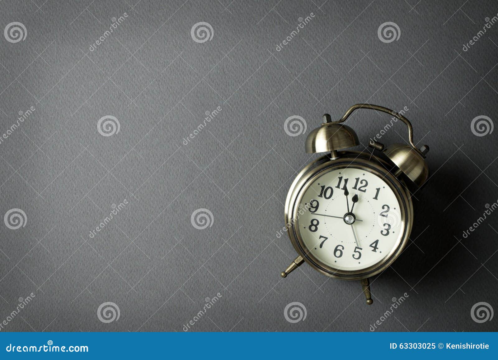 Alarm Clock Showing almost 12 O Clock Stock Image - Image of isolated ...