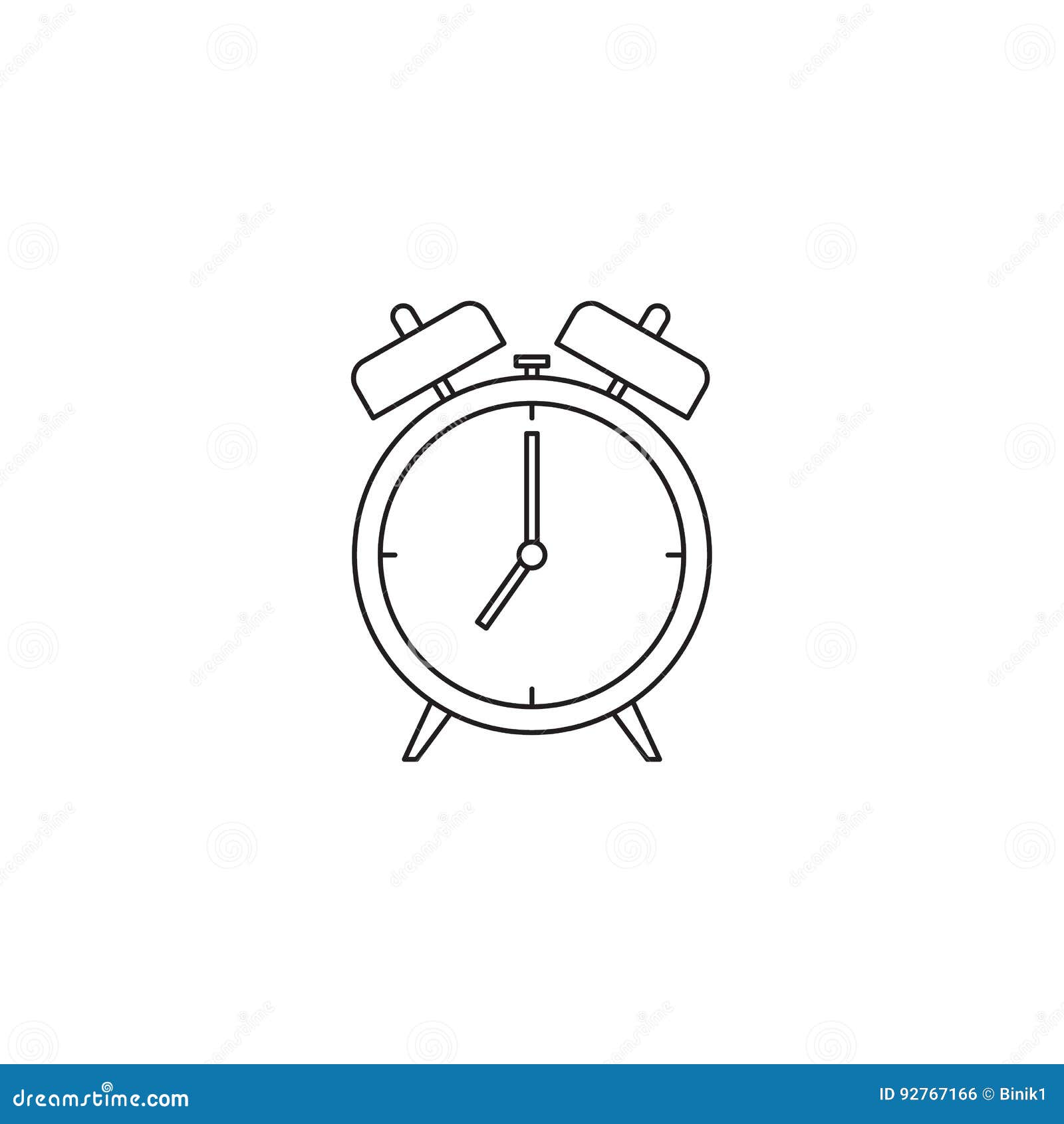 Alarm Clock Showing Seven am Stock Vector - Illustration of design ...