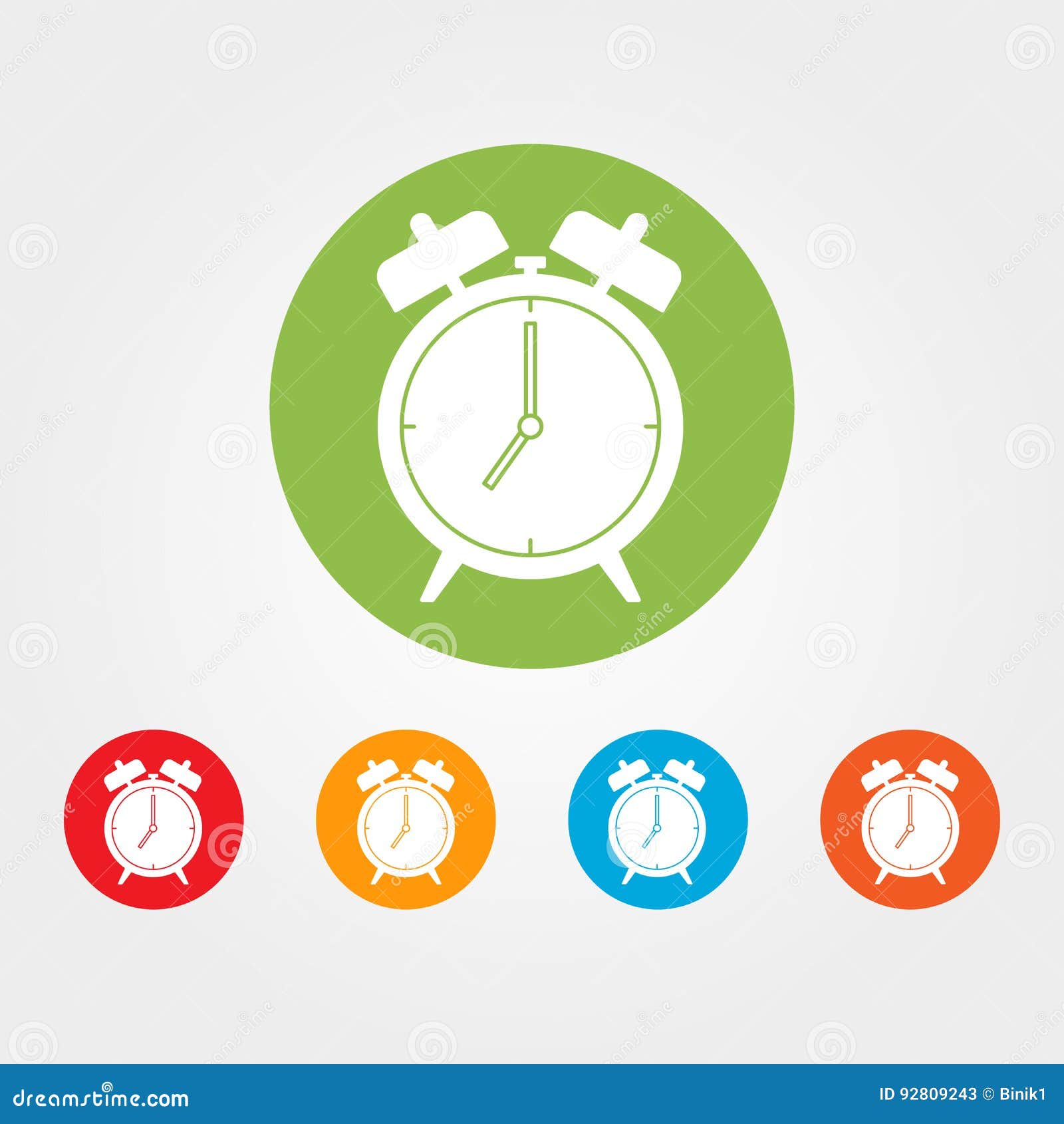 Alarm Clock Showing Seven am Stock Vector - Illustration of button ...