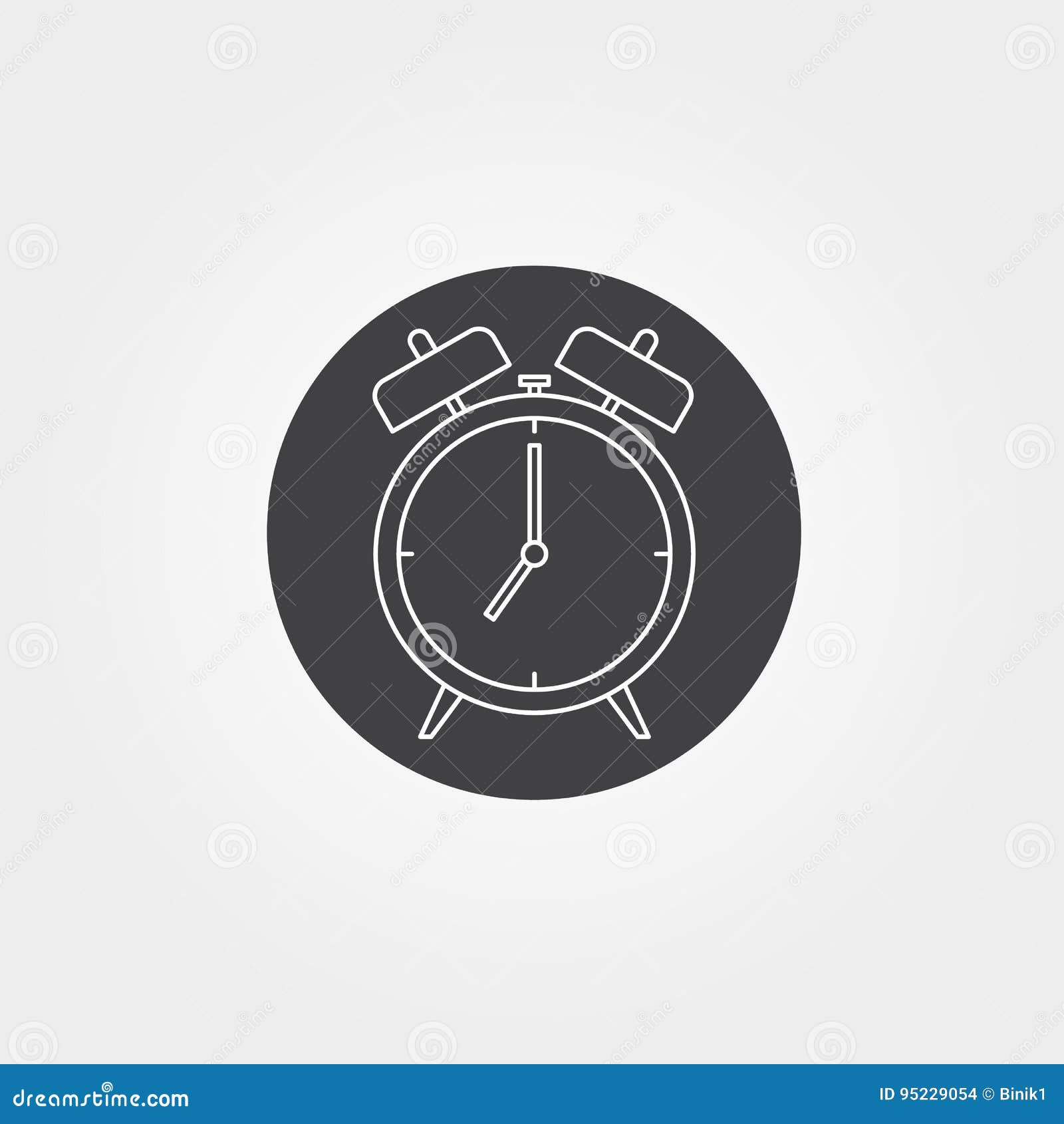 Alarm Clock Showing Seven am Stock Vector - Illustration of icon ...