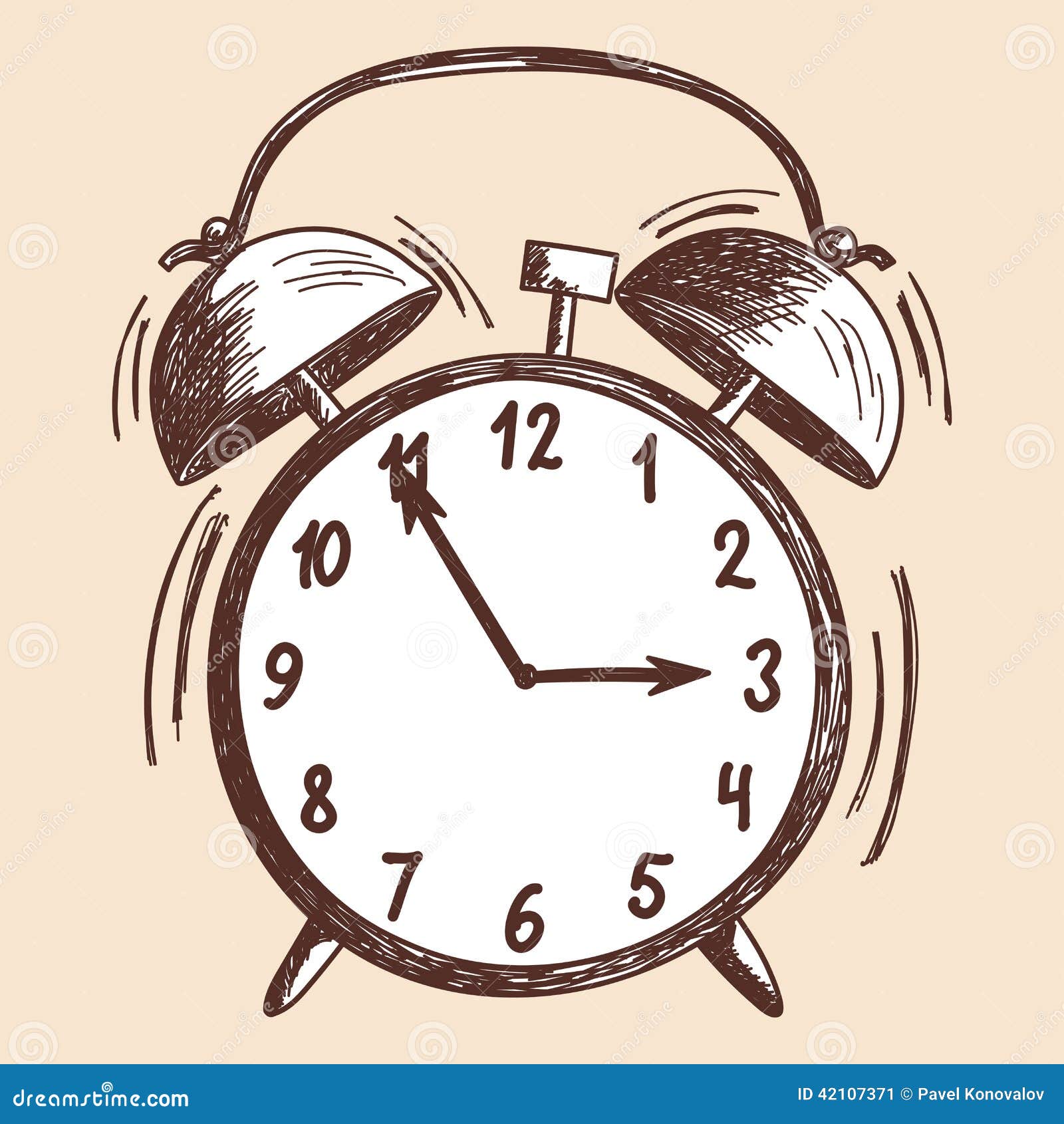 Alarm clock sketch stock vector. Illustration of quirky - 42107371 Alarm clock sketch stock vector. Illustration of quirky - 42107371