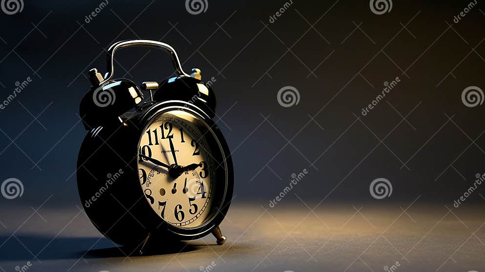 Alarm Clock Studio Shoot Solid Background Stock Photo - Image of ...