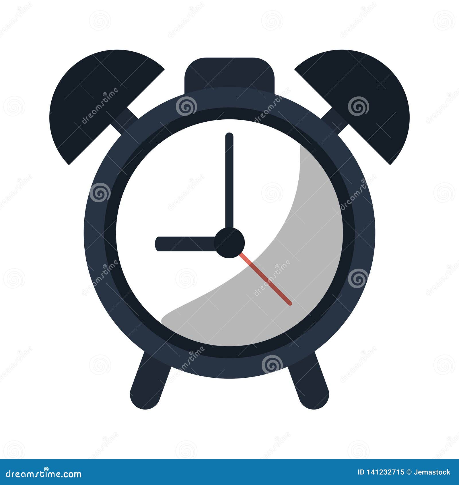 Alarm clock symbol stock vector. Illustration of device - 141232715