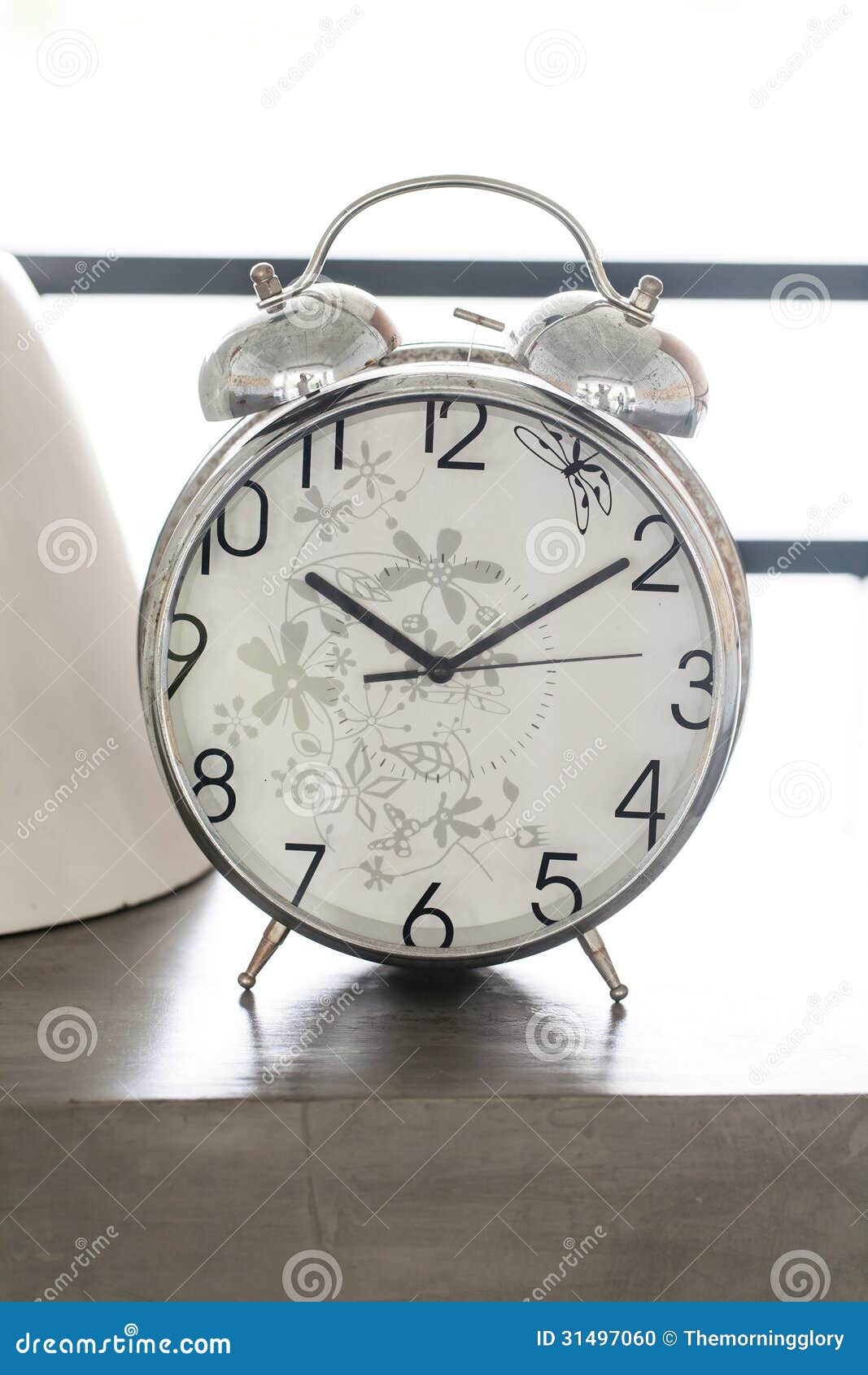 Alarm Clock on Table in Th Room Stock Photo - Image of alarm, setting ...