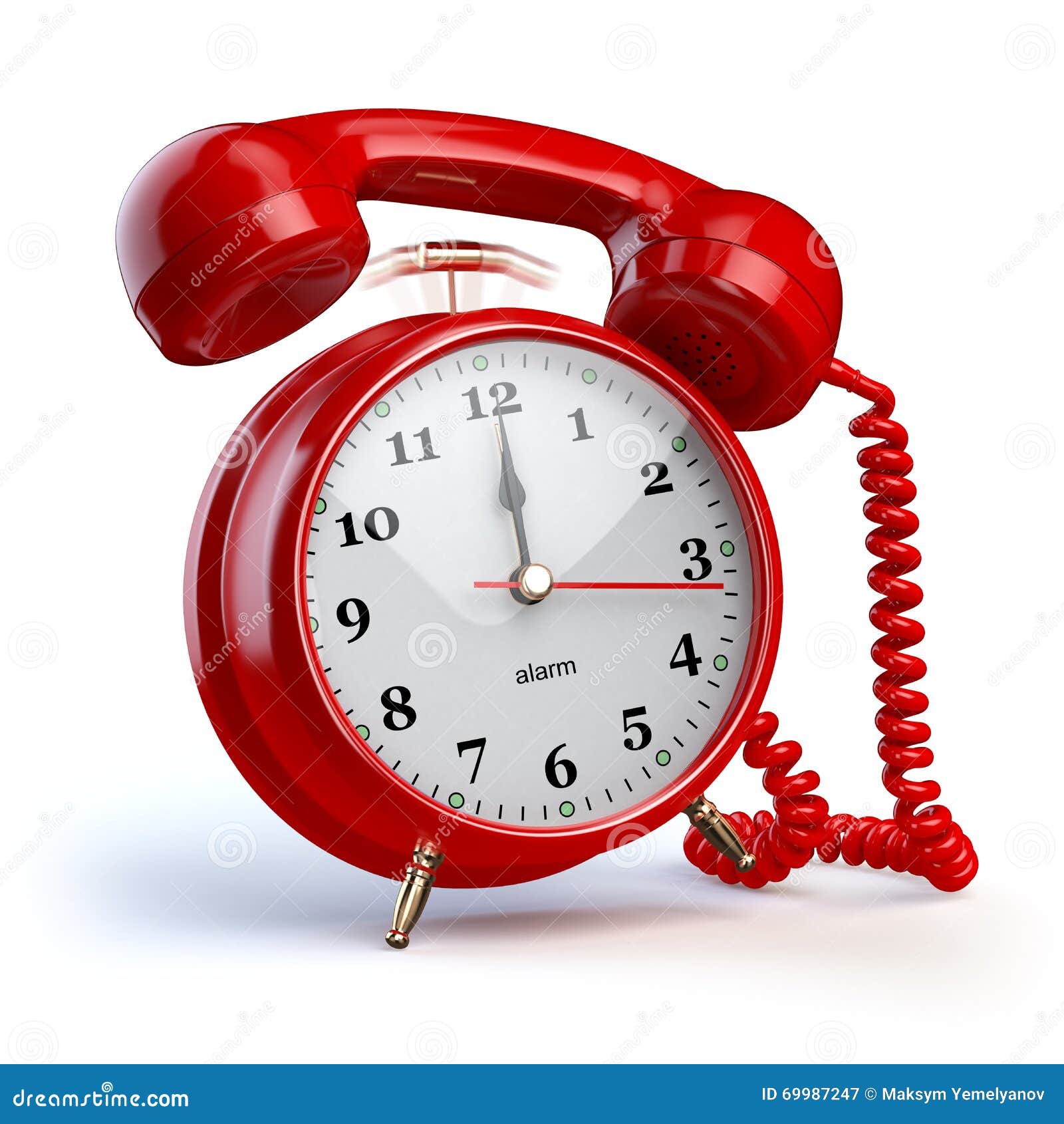 Alarm Clock and Telephone Receiver. Support or 24 7 Support Conc Stock ...