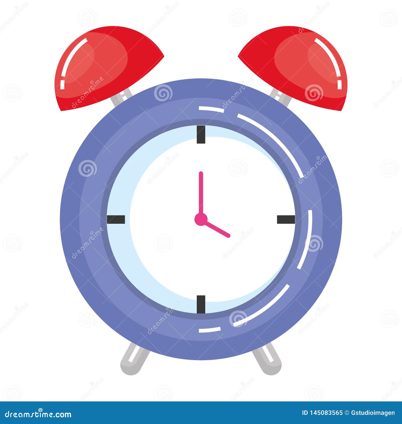 Alarm clock time icon stock vector. Illustration of management - 145083565