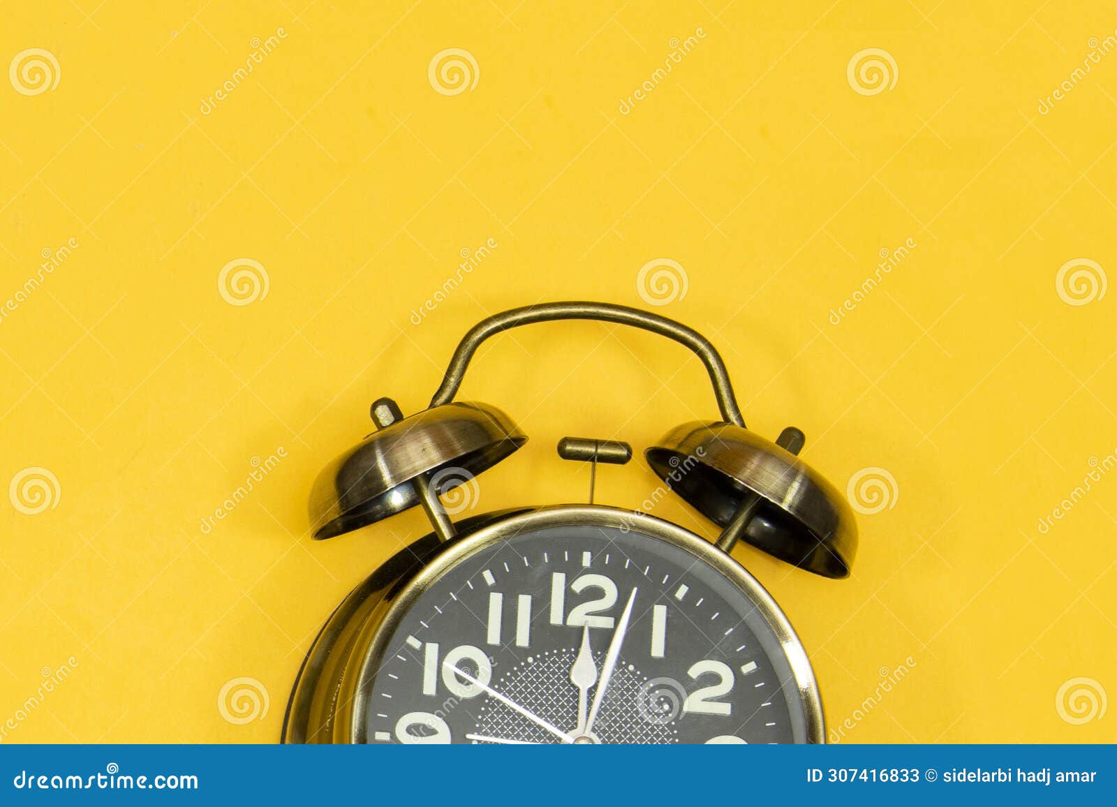 Alarm Clock, Top View Banner Stock Image - Image of deadline, data ...
