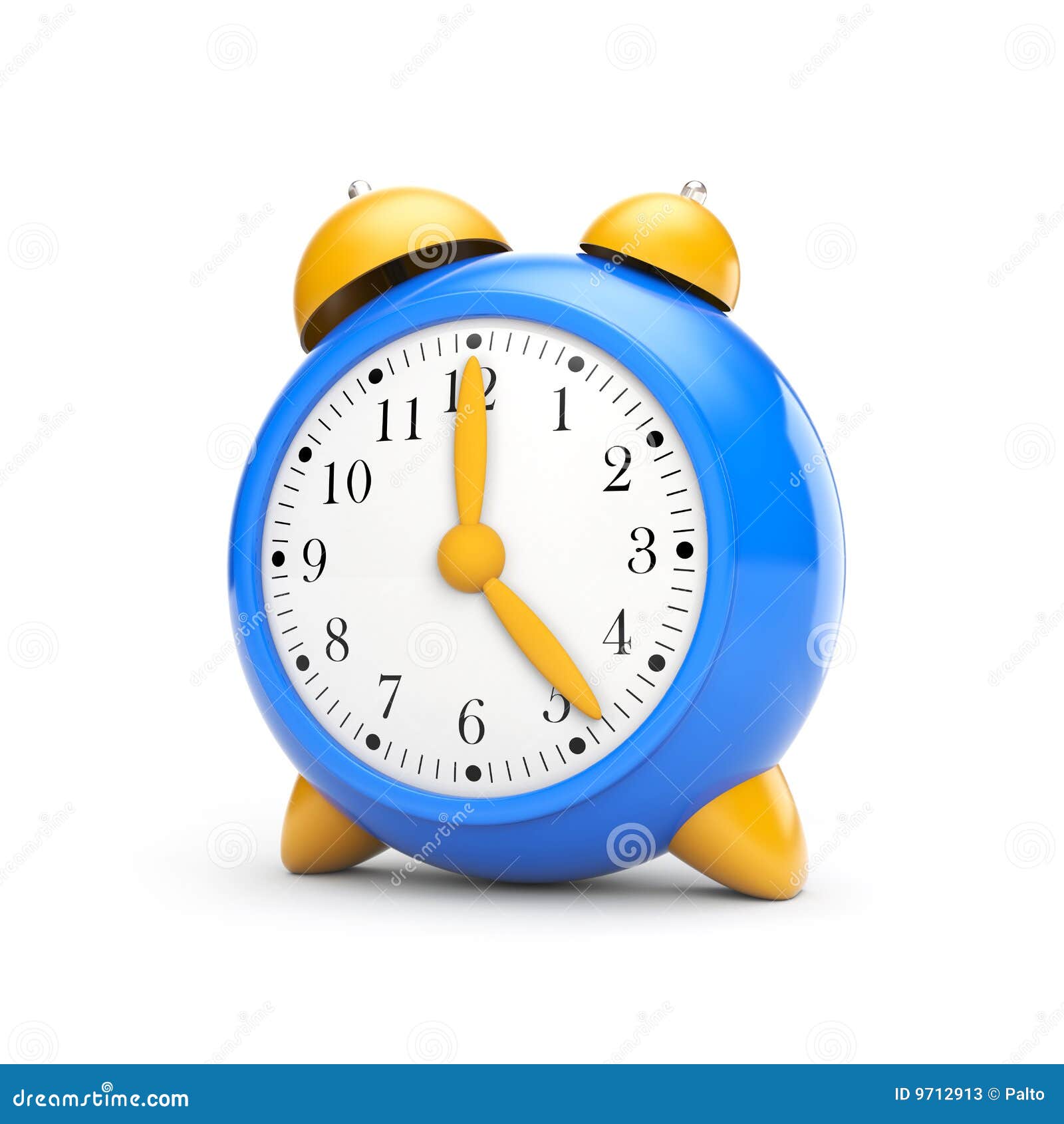 Alarm clock - toy stock illustration. Illustration of midnight - 9712913