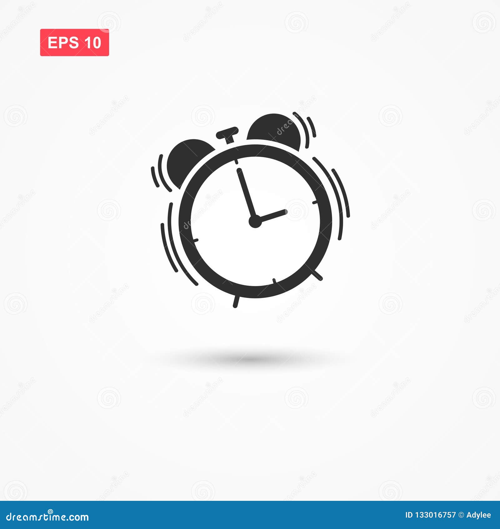 Alarm Clock Vector Icon Outline Style 2 Stock Vector - Illustration of ...