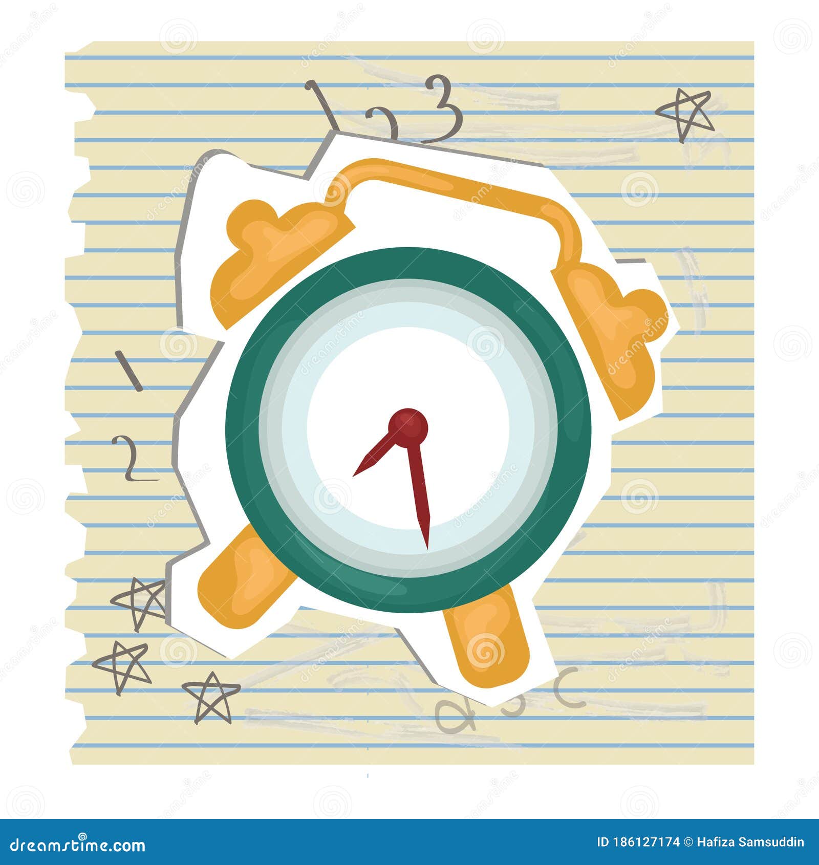 Alarm Clock. Vector Illustration Decorative Design Stock Photo - Image ...