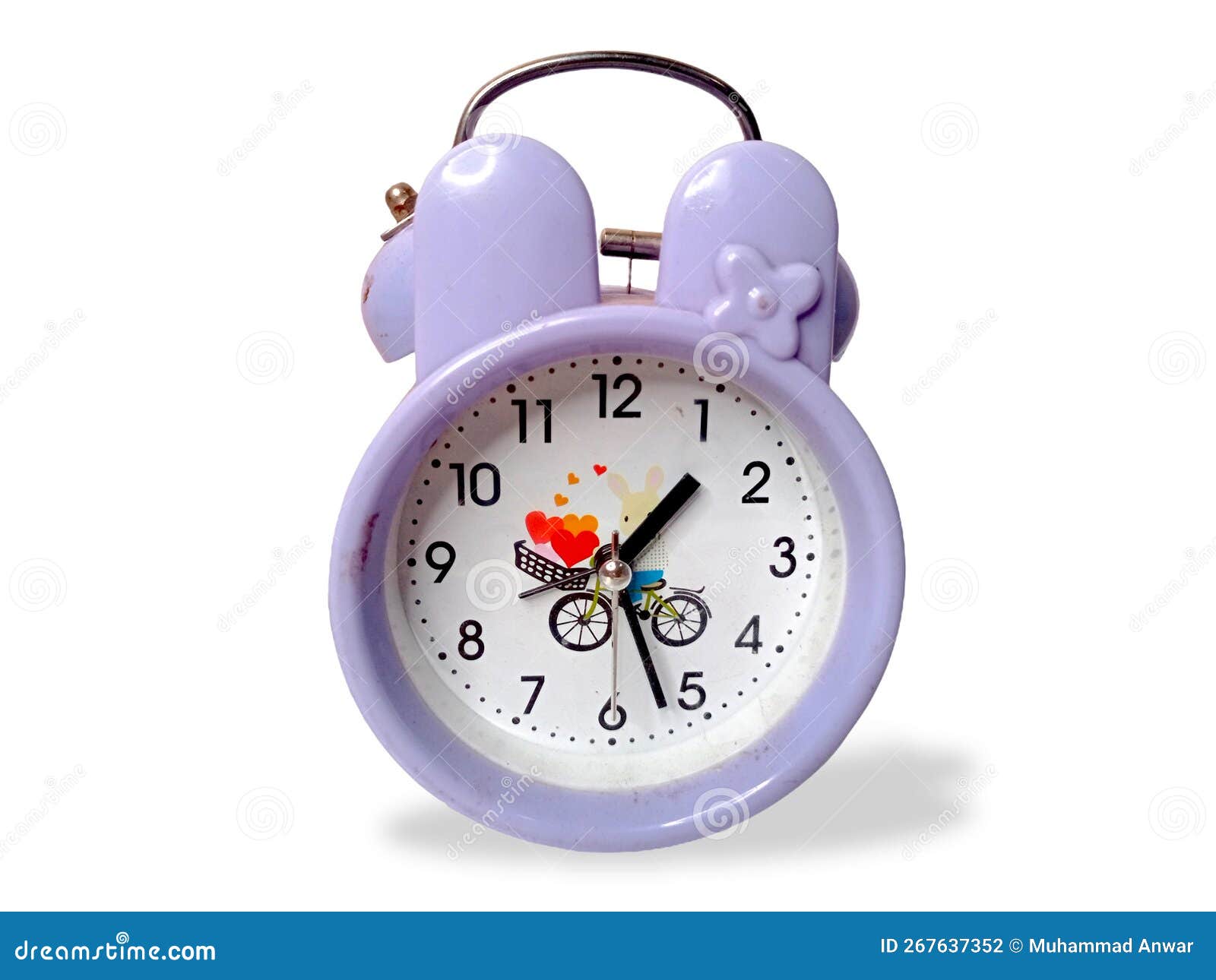 Alarm Clock Wallpaper with a White Background Stock Photo - Image of ...